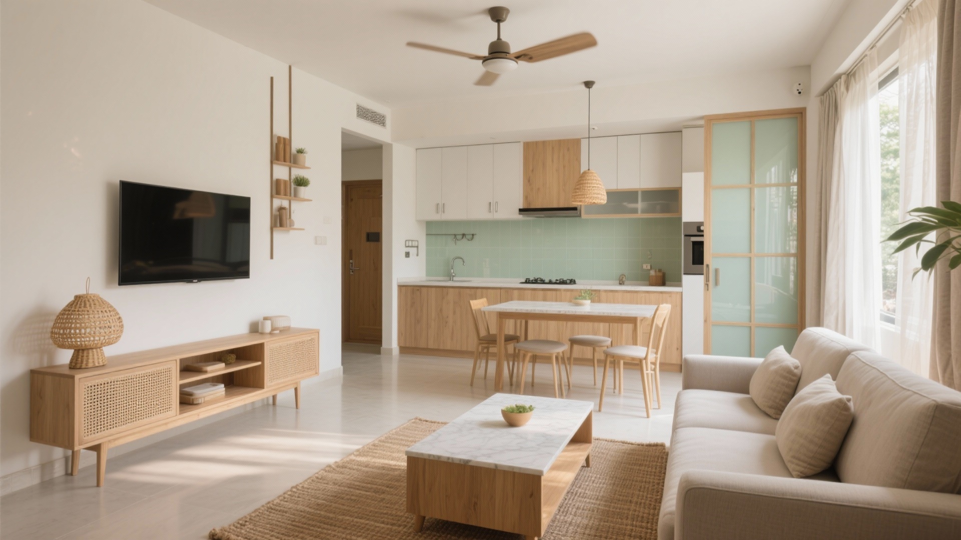 1 BHK Interior Design in Poonamallee: Fix a Cramped Flat
