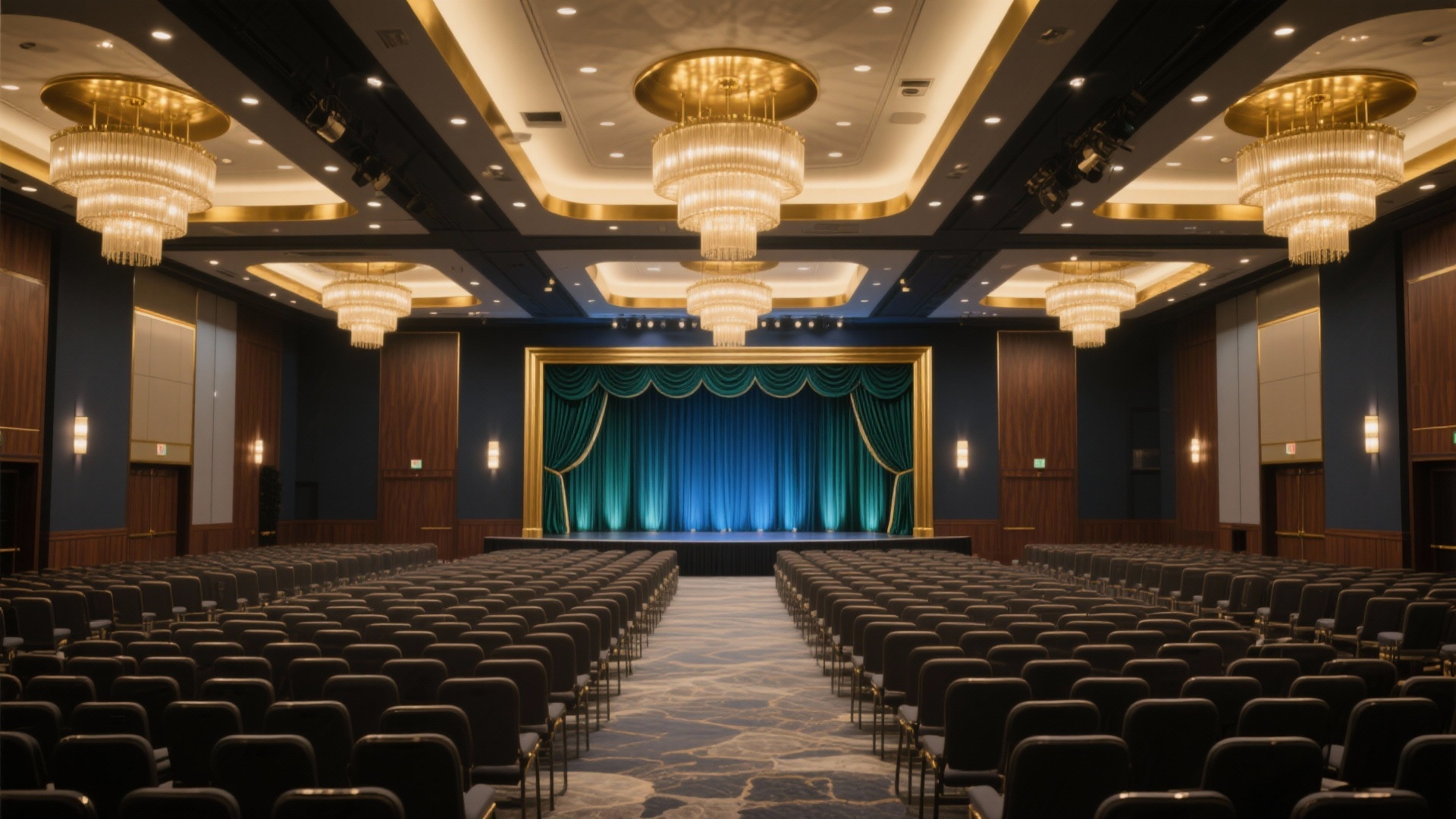 24K Golden Events Convention Hall Design Ideas