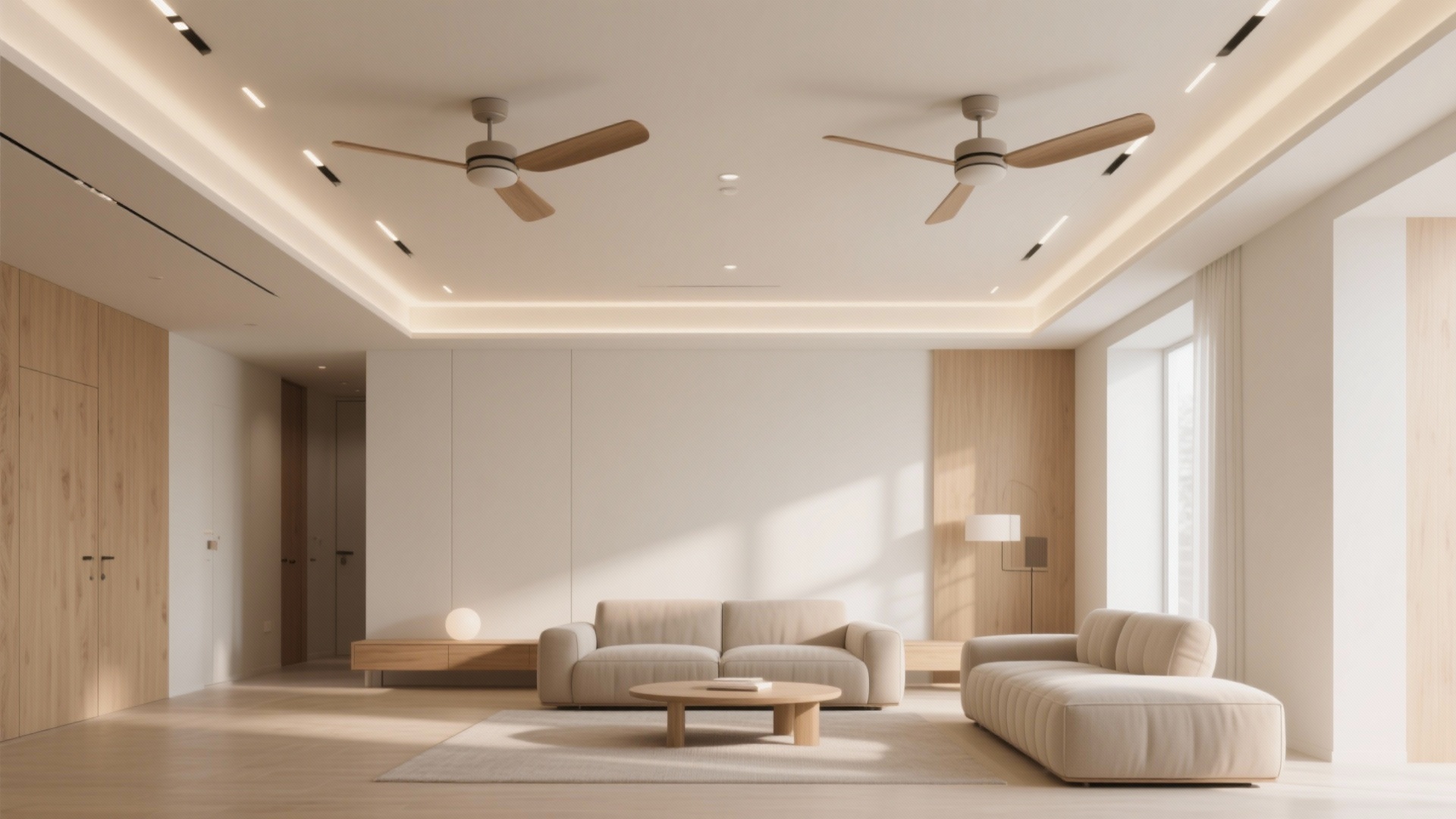 Hall Feels Hot? Modern 2 Fan POP Design for Hall Fix