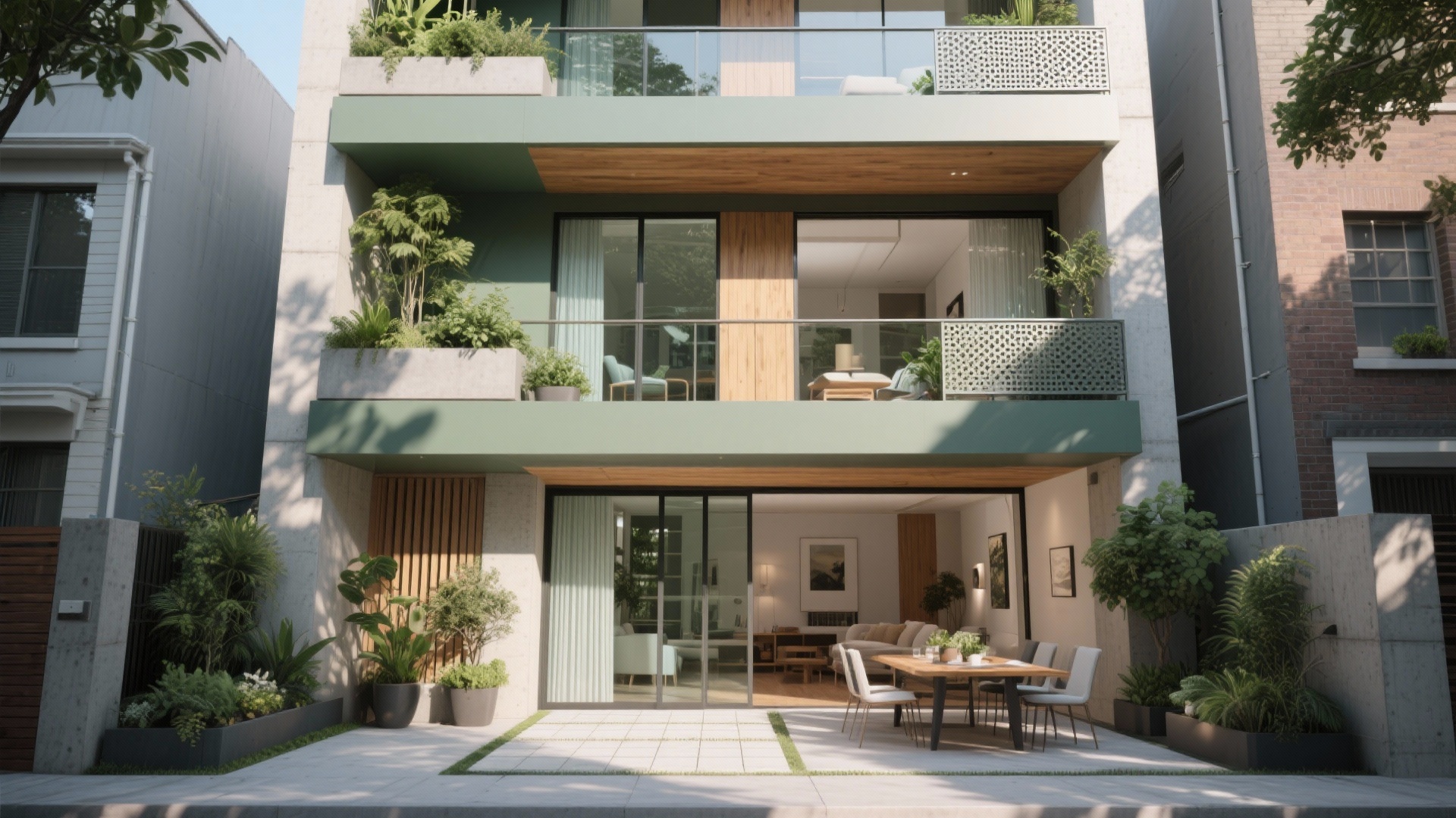 3 Floor House Design with Balcony: Fix Cramped Rooms