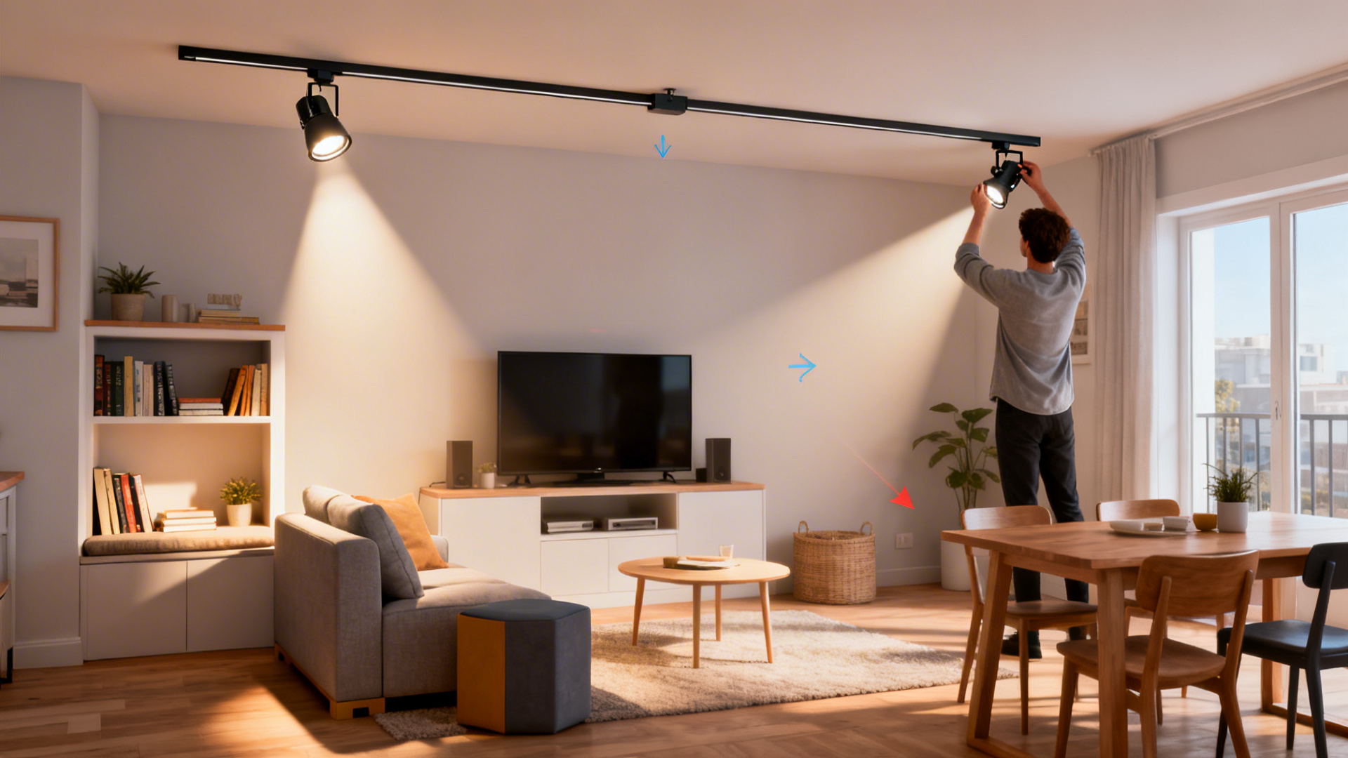 Small Living Room Feels Dark? Modern Track Lighting Fix