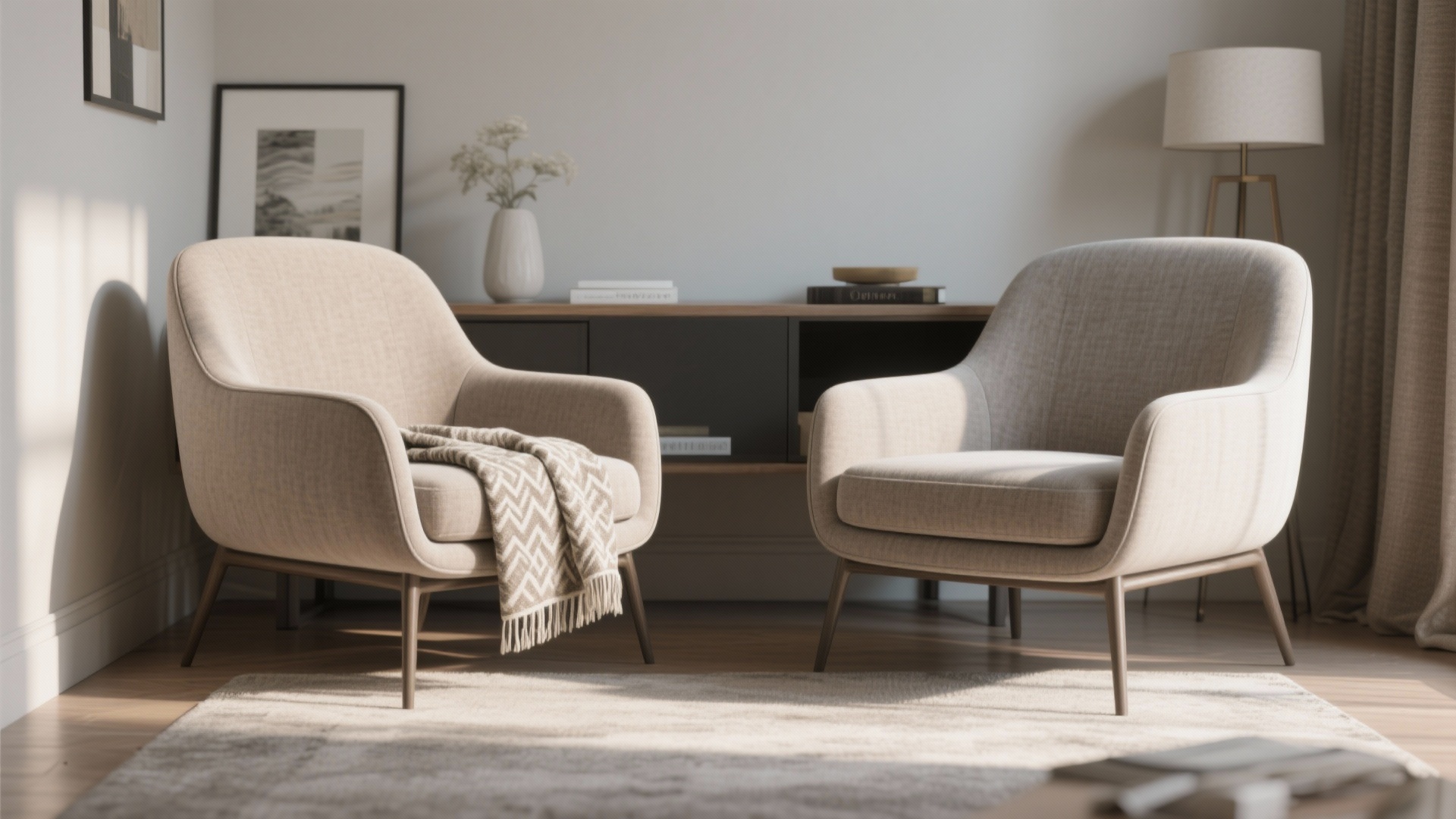 Living Room Too Small? Modern Living Room Chairs Set of 2