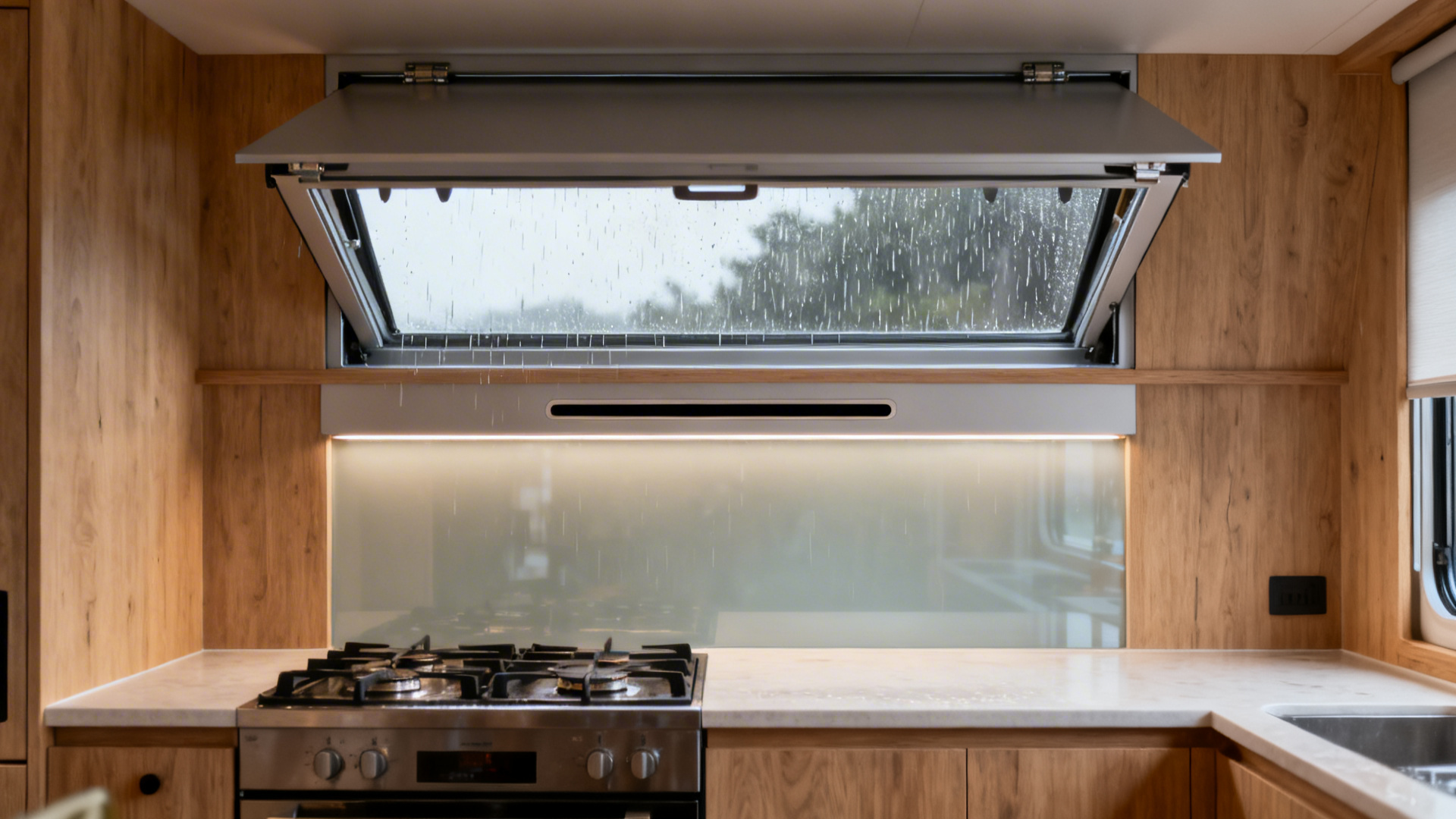 Kitchen Still Smells? Aluminum Kitchen Window With Exhaust Ideas