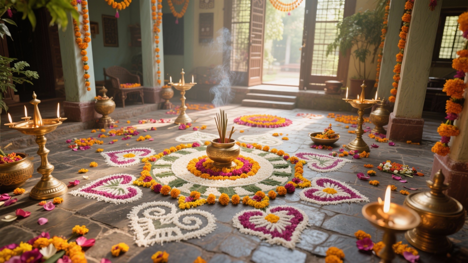 10 Stunning Ayudha Pooja Kolam Designs