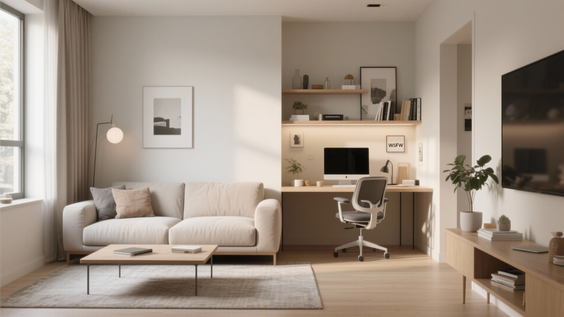 10 Partitioning Ideas for a Horizontal Living Room