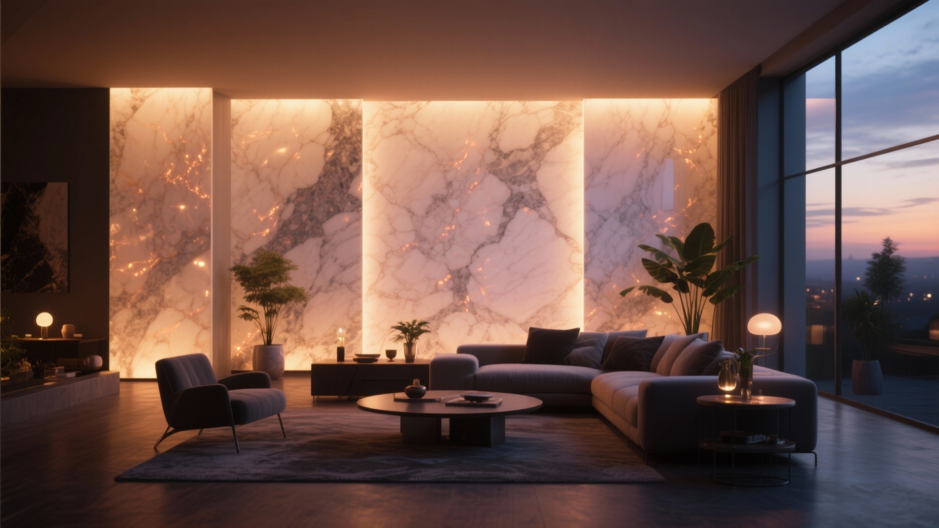 Marble wall panels living room: 5 ideas