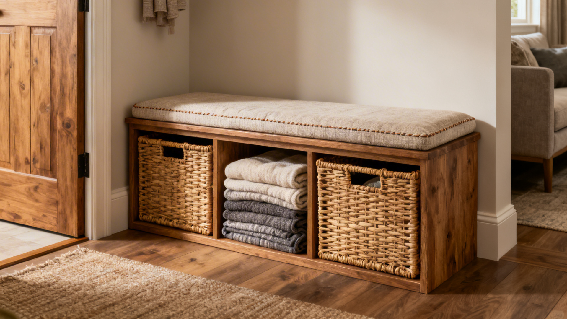 5 Basket Ideas for Blankets in Living Room