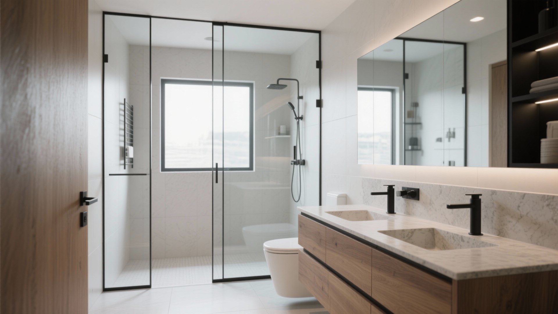 5 bathroom glass partition designs to maximize space