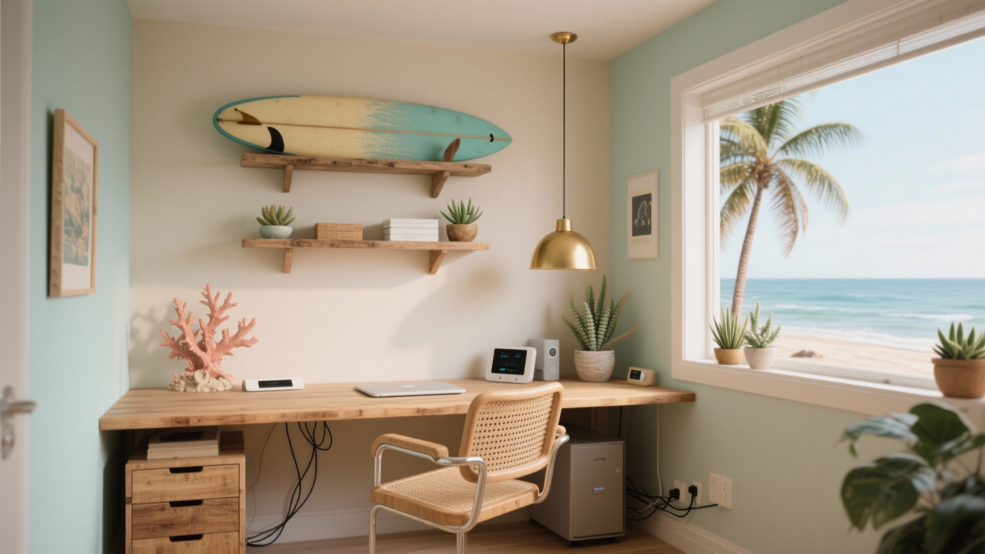 5 Beach Themed Office Ideas for Small Spaces