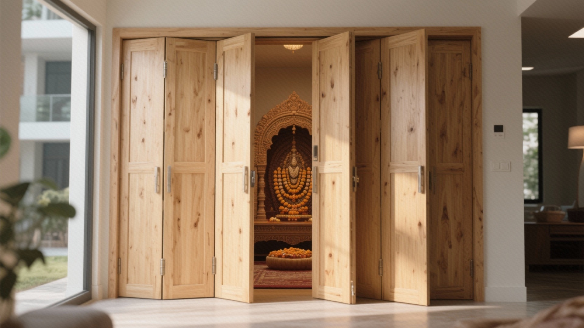 10 Puja Room Design Door Ideas for Your Sacred Space