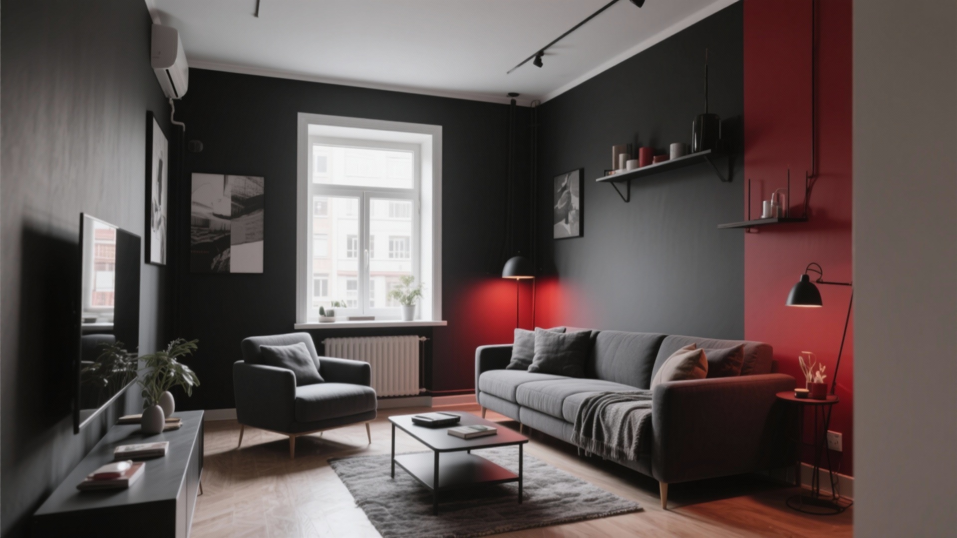 10 Black Red and Gray Living Room Ideas
