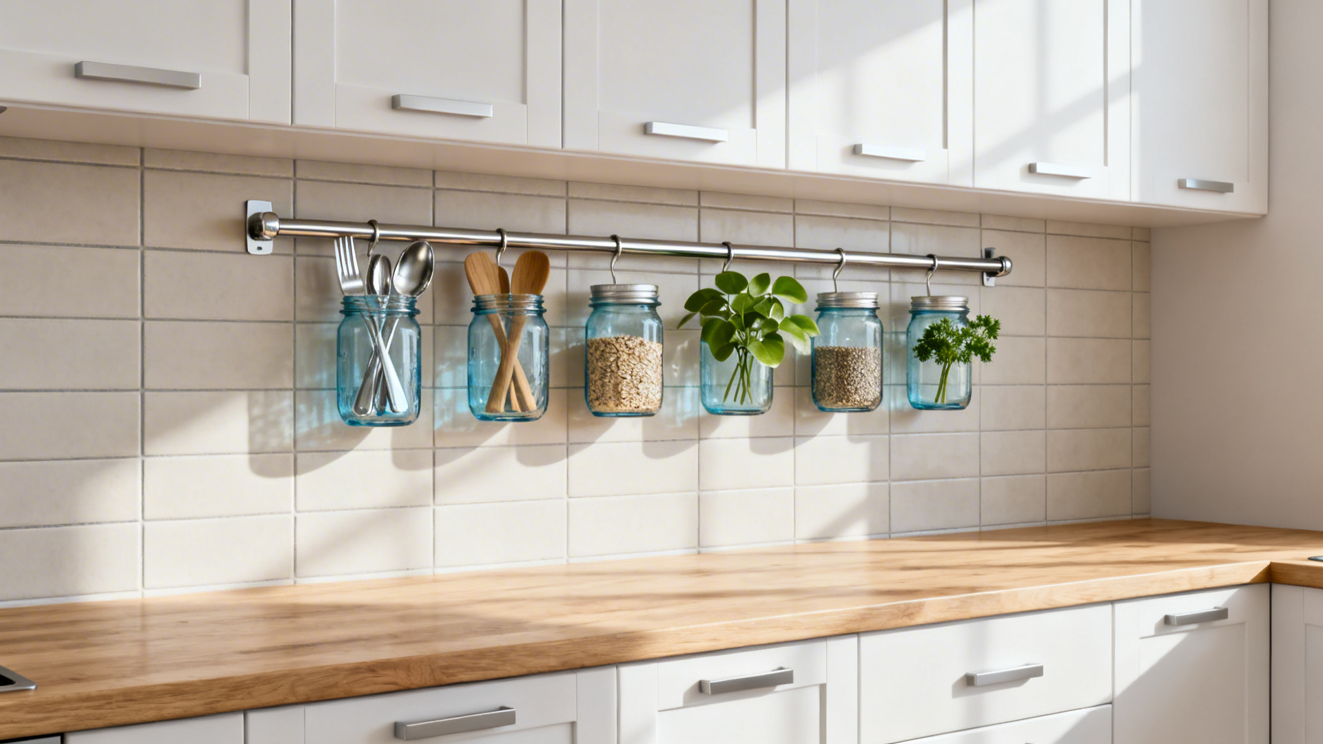 Blue Mason Jar Kitchen Decor: 5 Expert Ideas for Small Kitchens