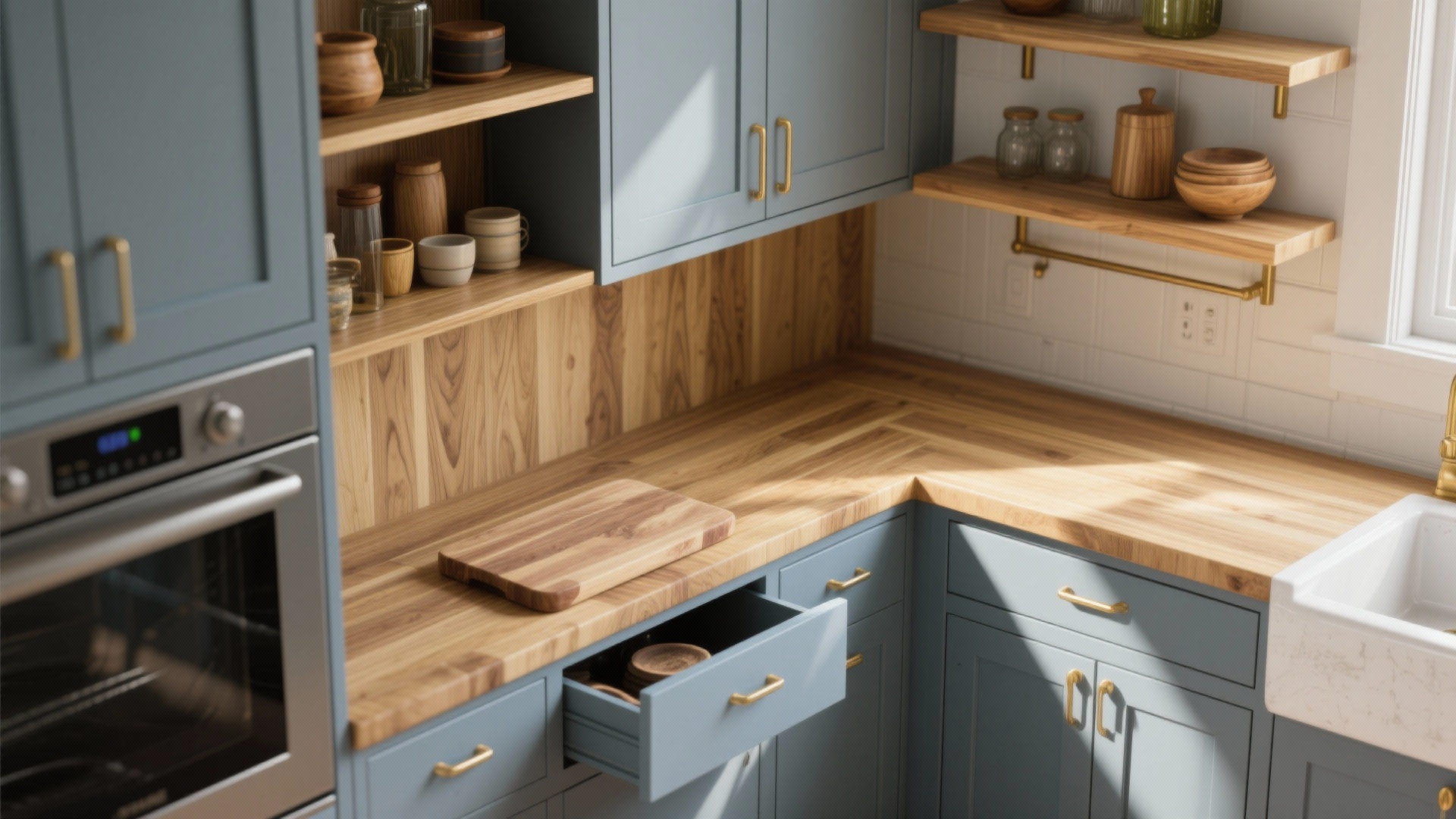 Grayish Blue Kitchen Cabinets: 5 Design Ideas