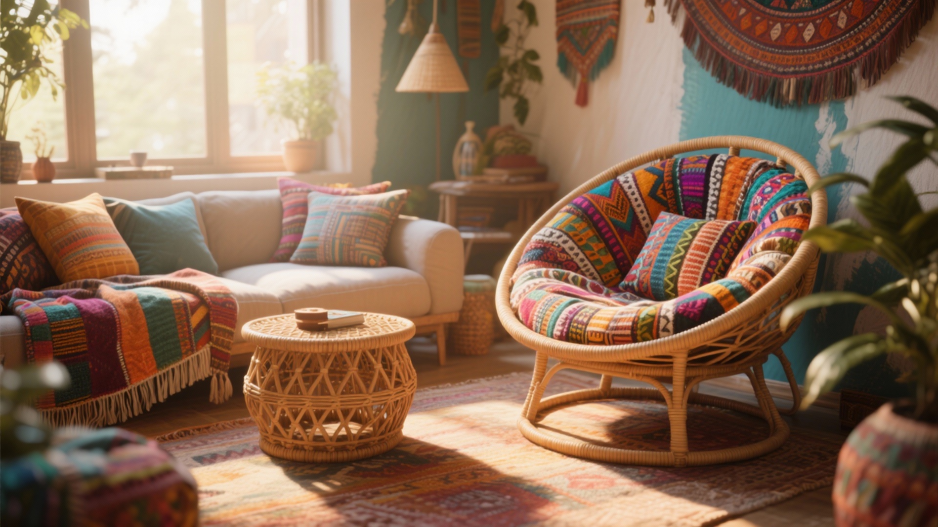 Papasan Chair Living Room Ideasnull
