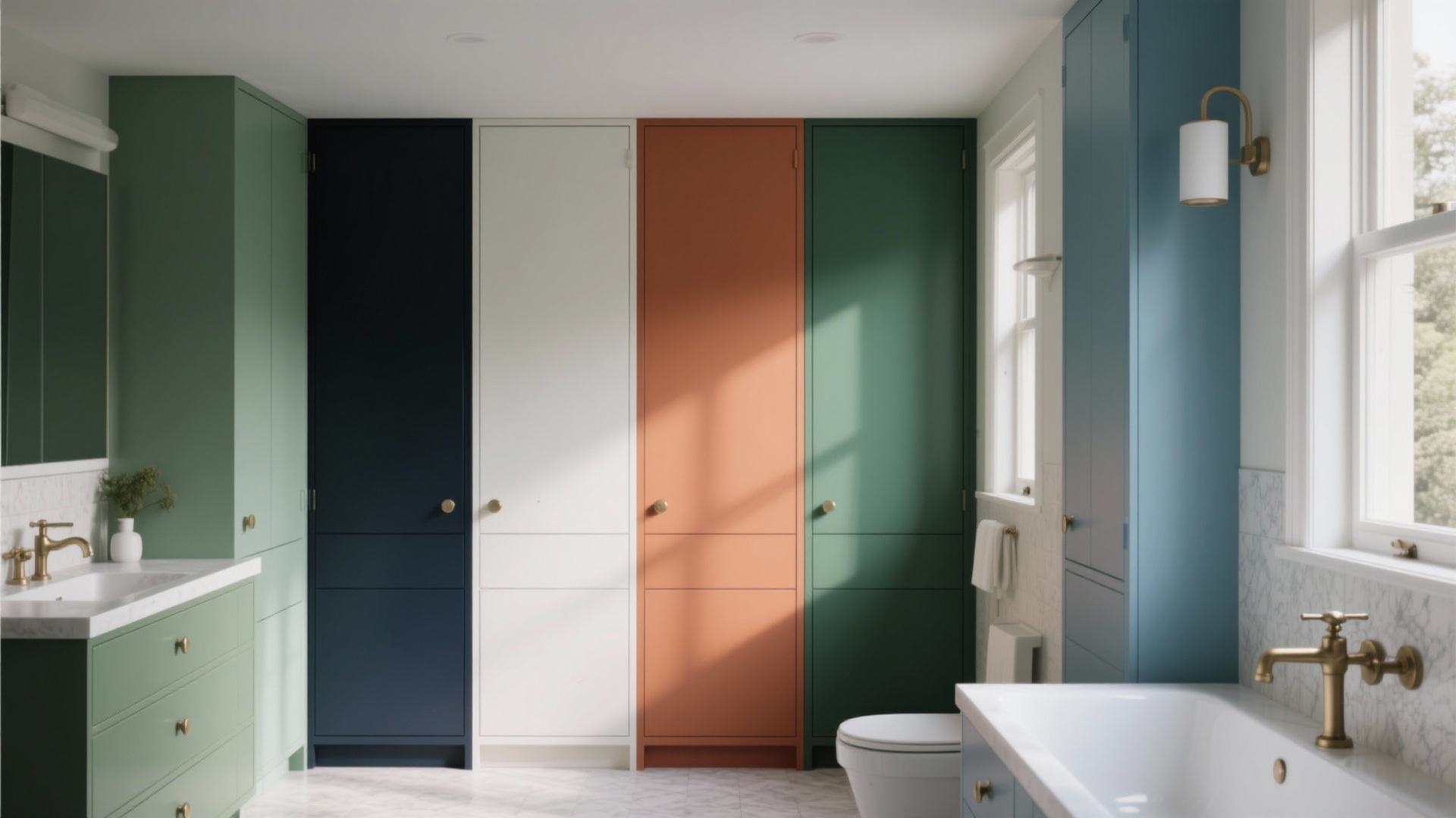 10 Painted Bathroom Cabinet Ideas