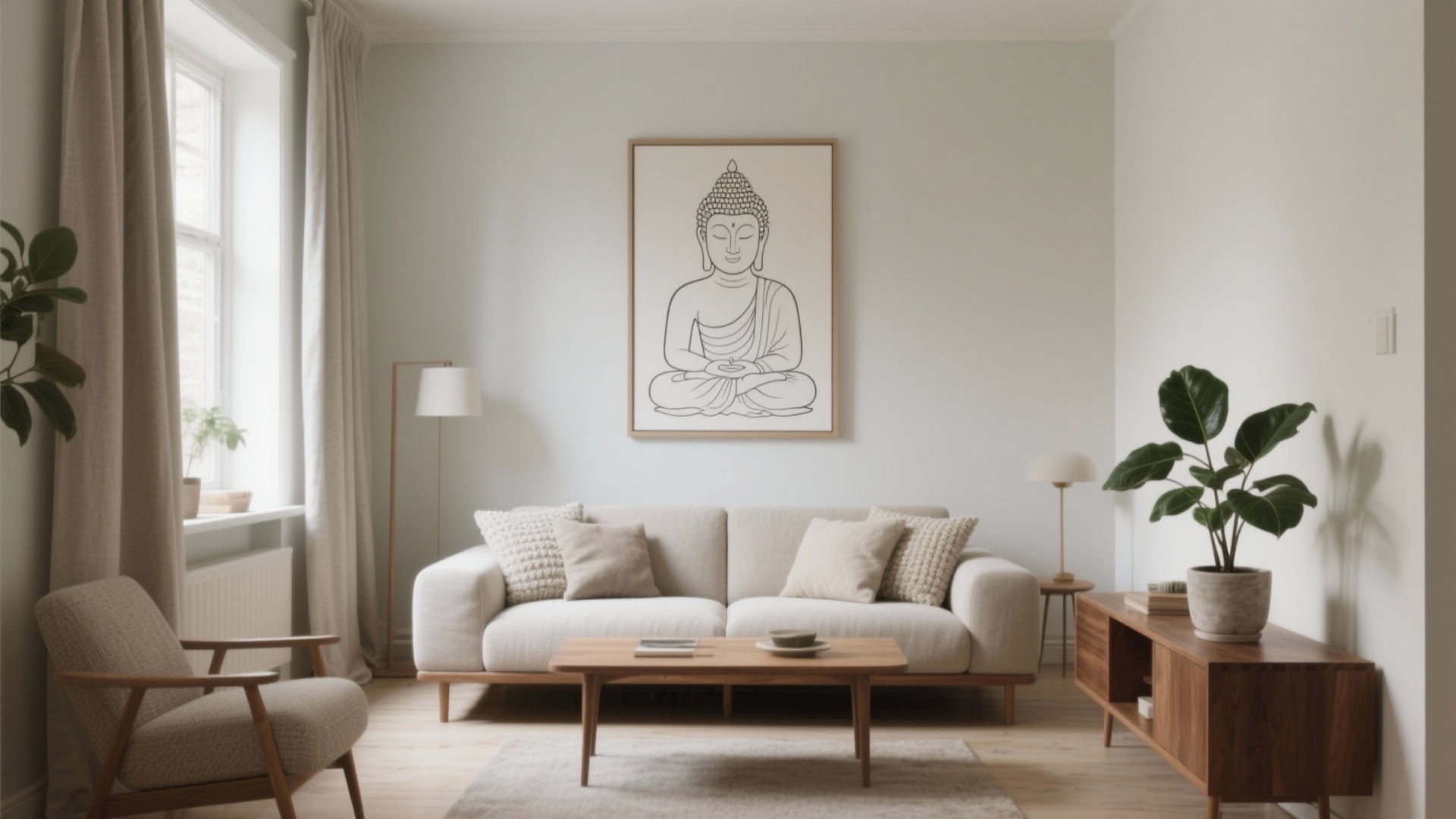 Small Room Feels Plain? 5 Buddha Wall Painting Designs