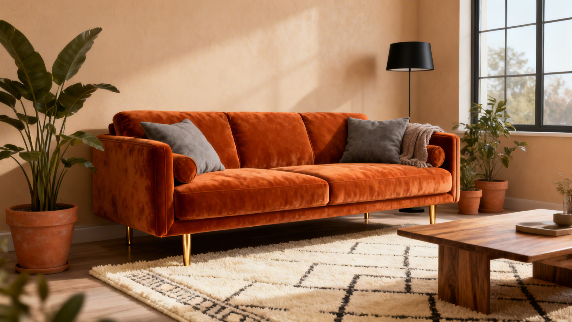 Burnt Orange Living Room Ideas - 5 Inspiration