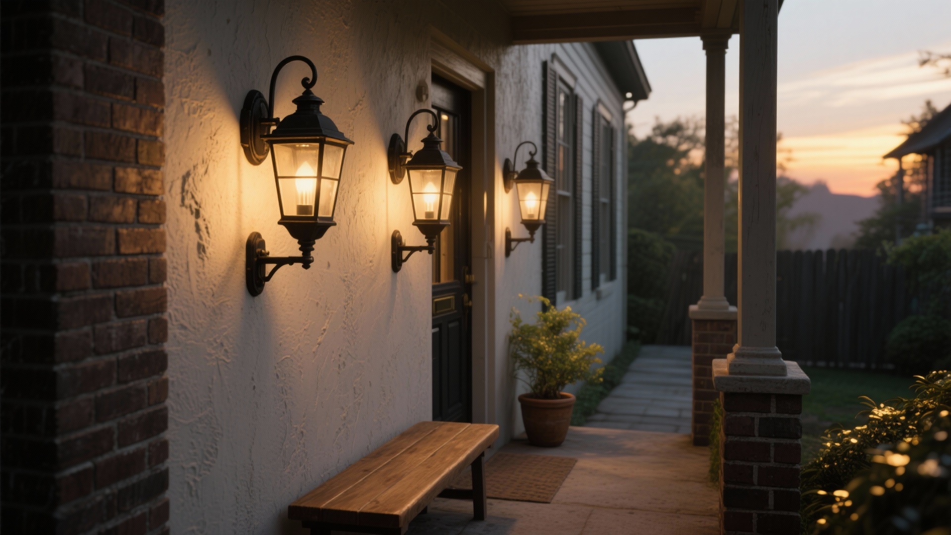 Small Porch Feels Dark? Cast Iron Wall Lights That Fit