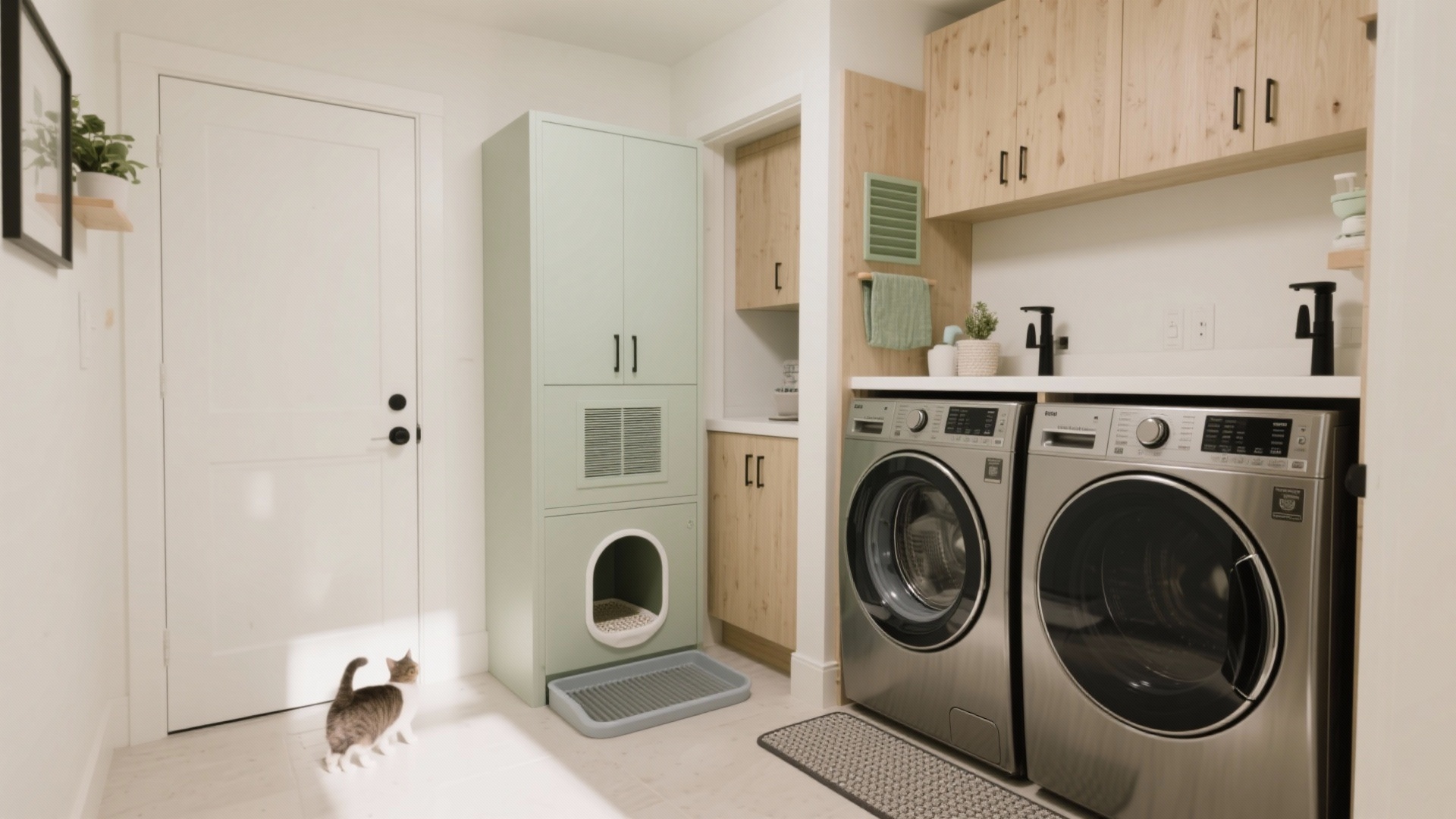 Laundry Room Litter Box Smell? 5 Layout Ideas That Contain Odor