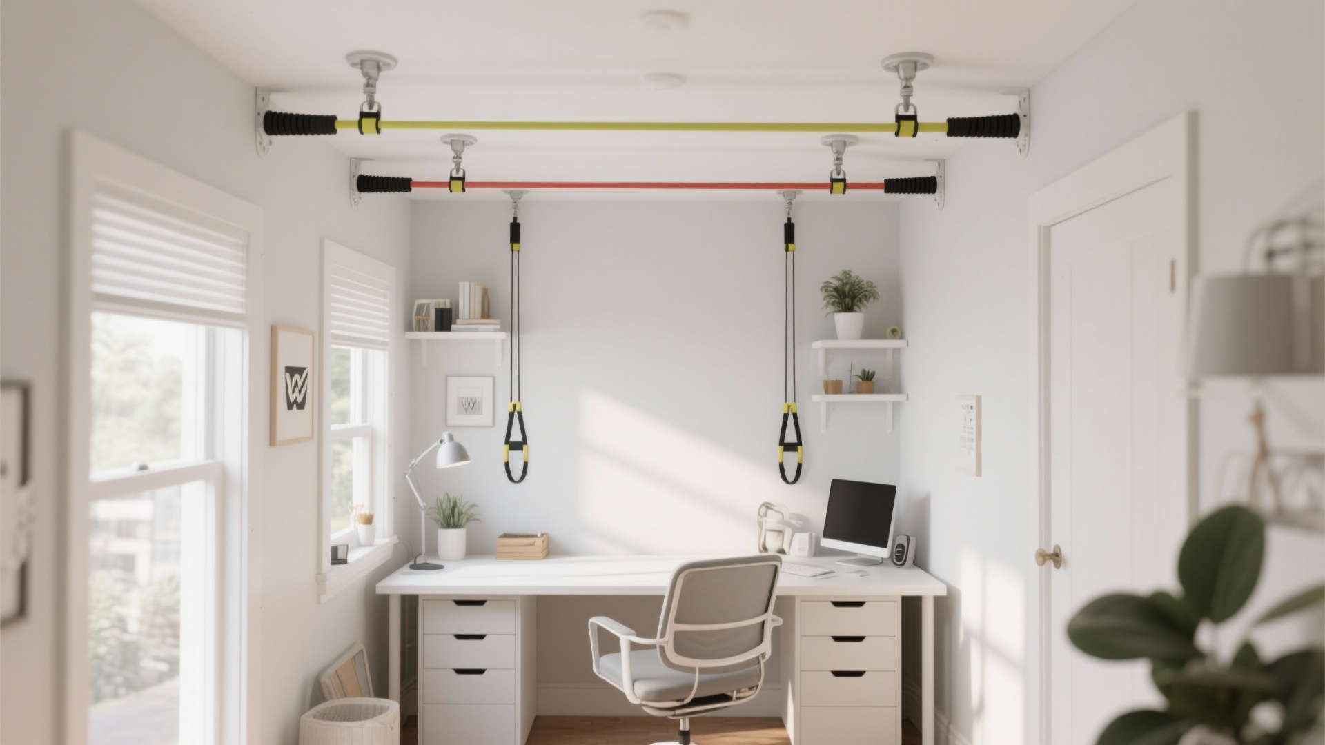 10 Home Office Gym Combo Ideas by a Designer