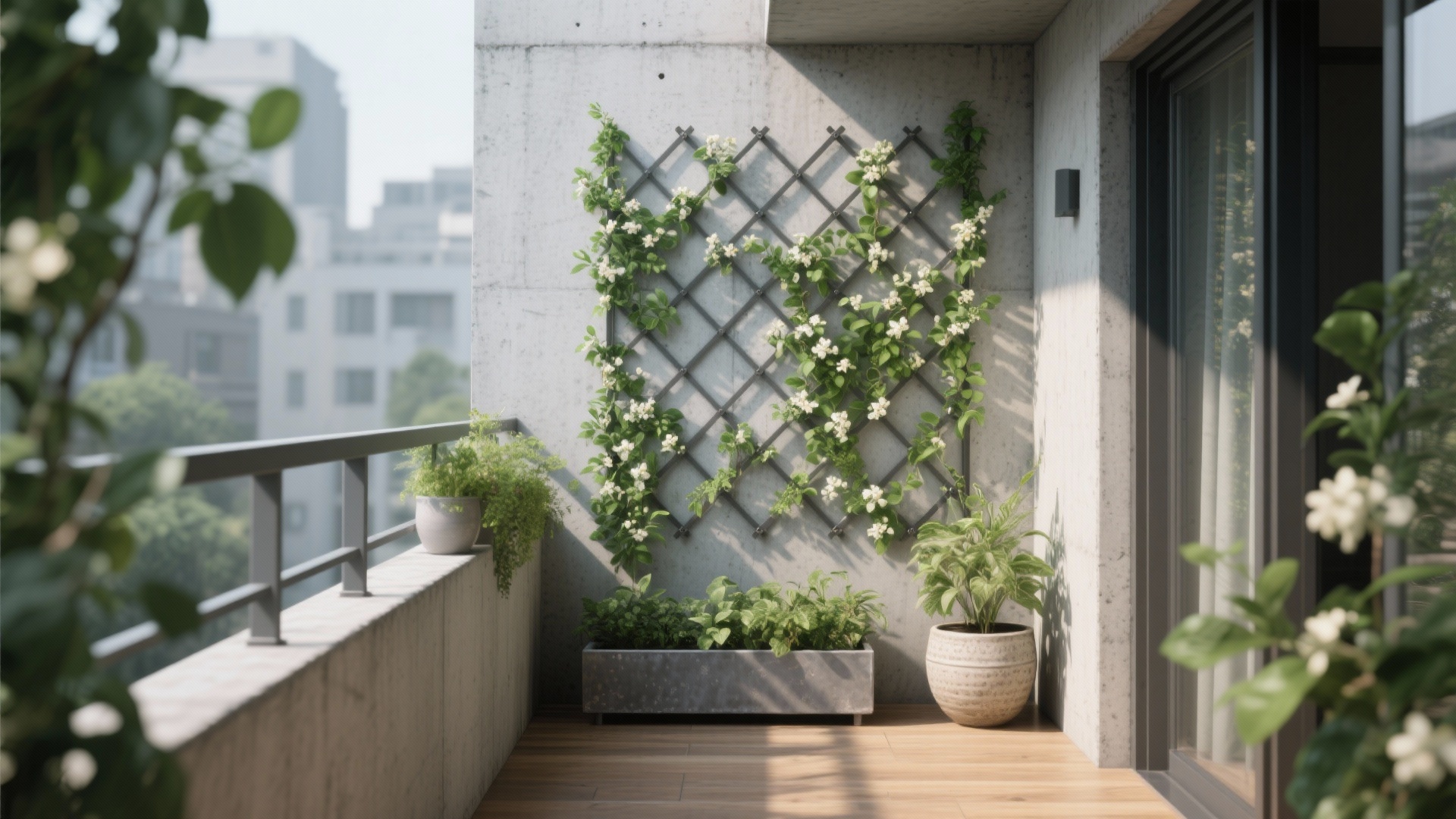 5 Balcony Cement Wall Design Ideas