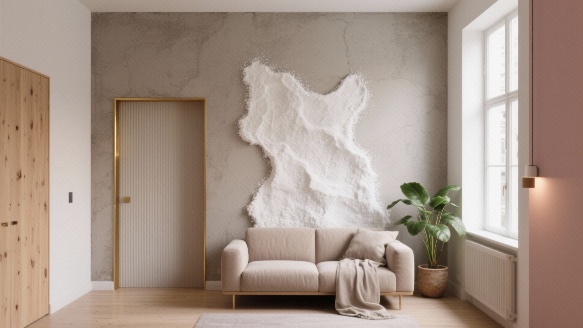 Small Apartment Feels Plain? 5 Cement Wall Design Ideas