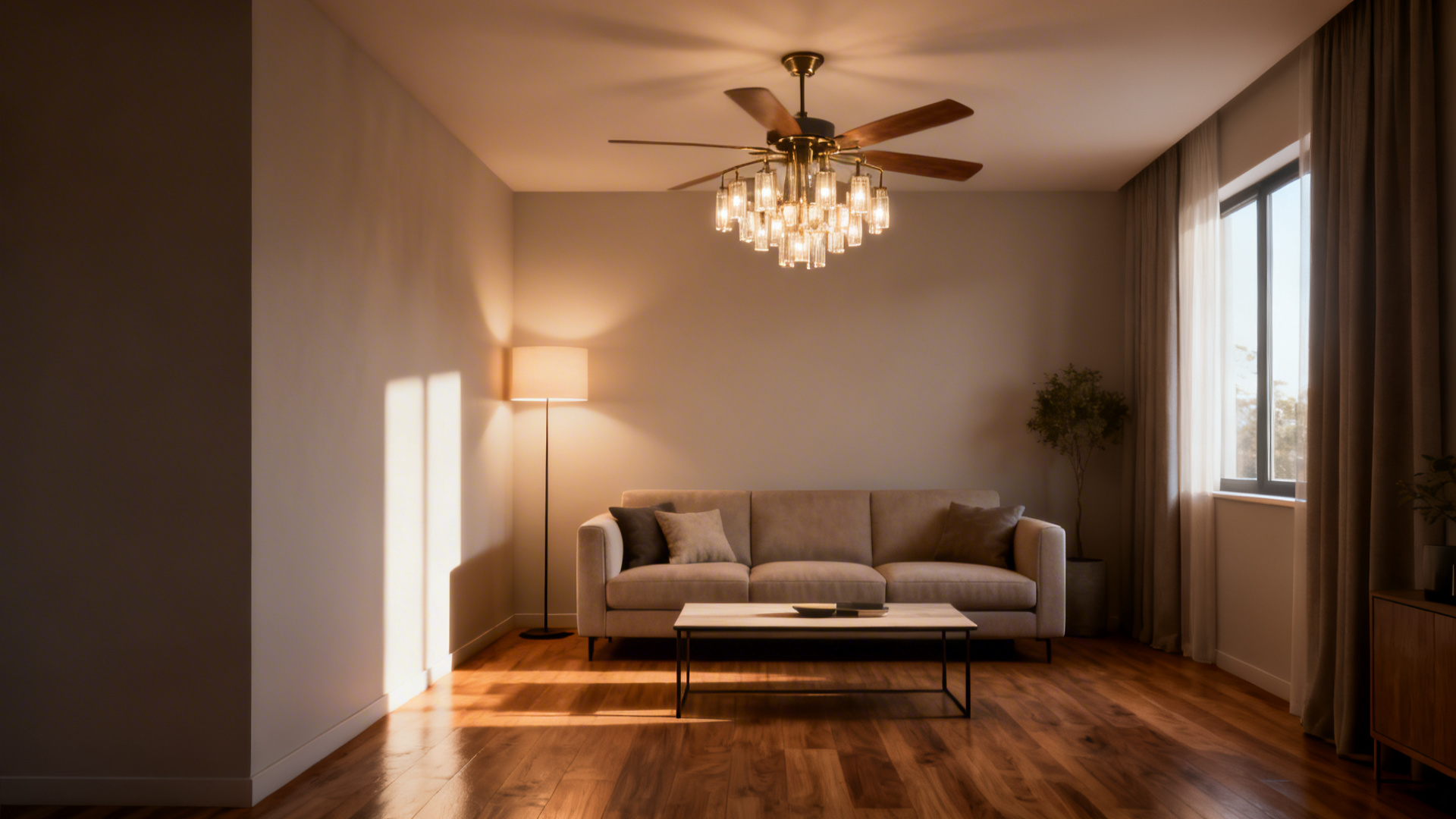 Living Room Feels Dark? 5 Ceiling Fan Lights That Save Space