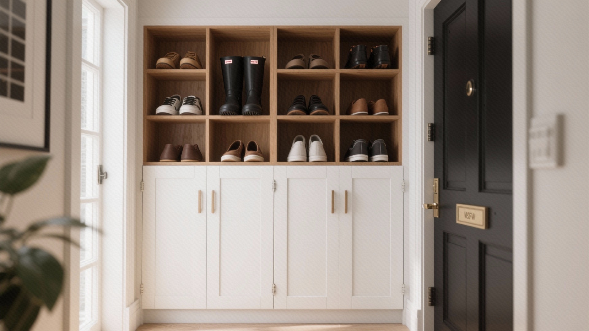 Entryway Too Small? Shoe Rack Wall Design That Adds Space