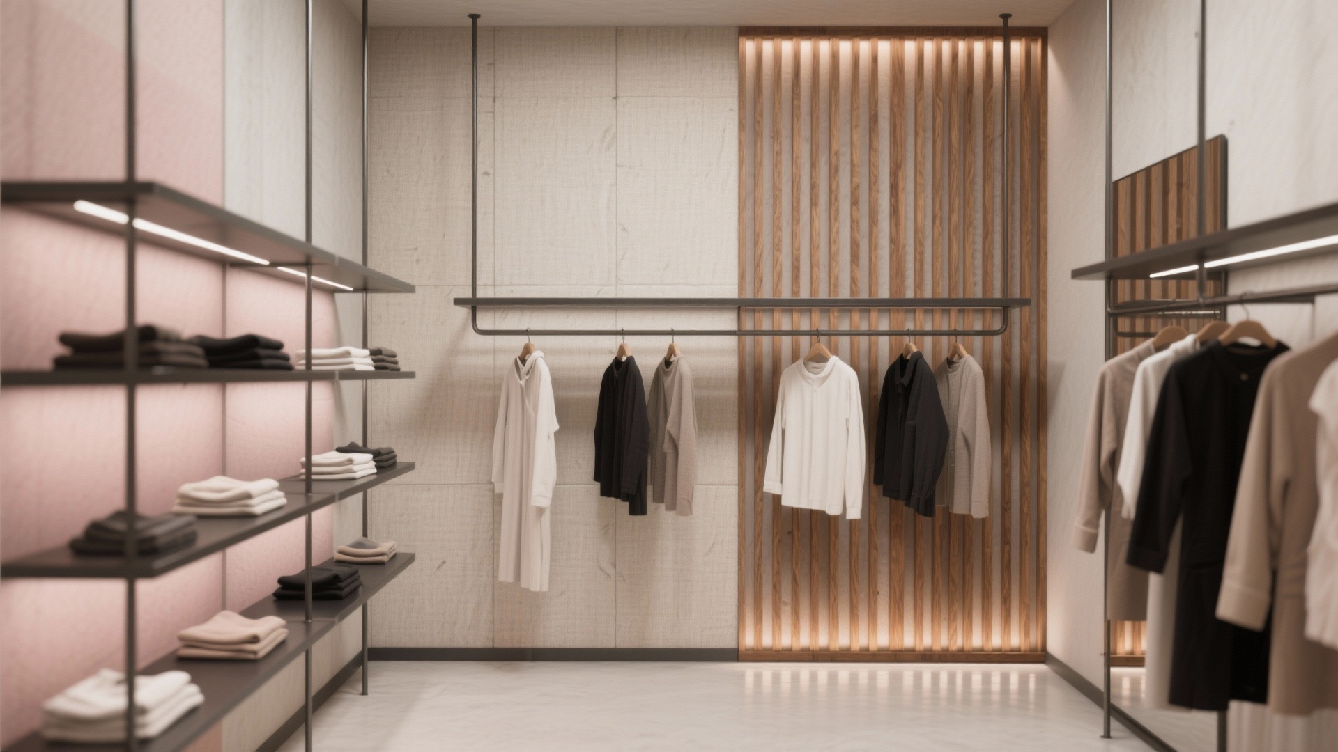 Small Boutique Feels Cluttered? Cloth Shop Wall Design Fix