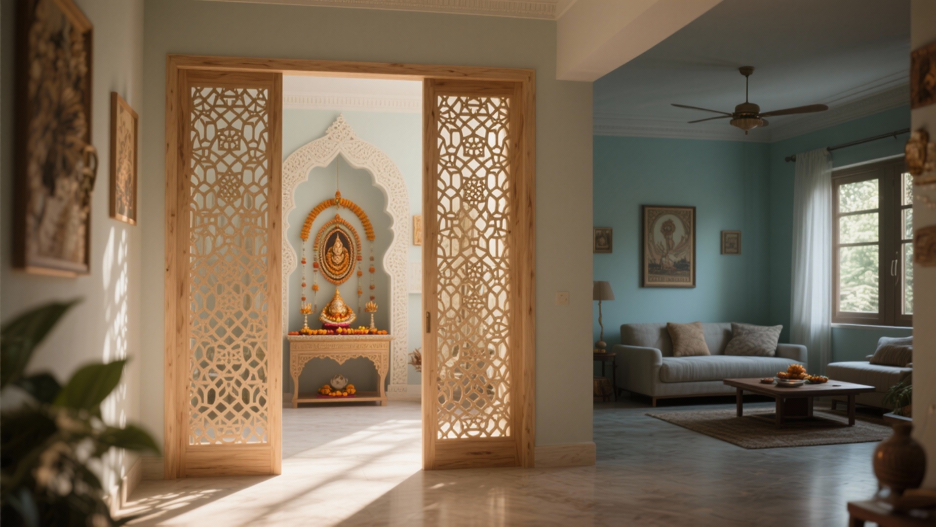 Small Pooja Room Feels Empty? 5 CNC Pooja Room Design Ideas