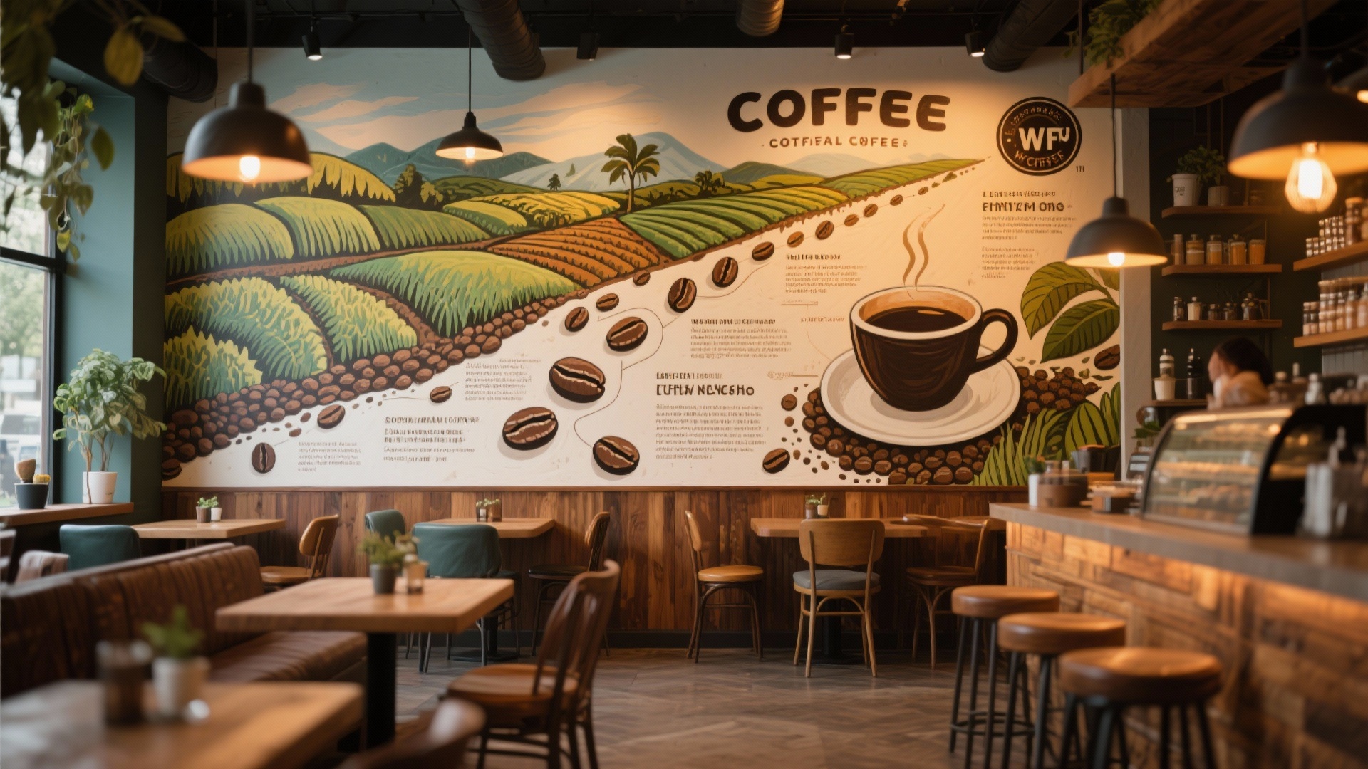 5 Coffee Cafe Wall Design Ideas