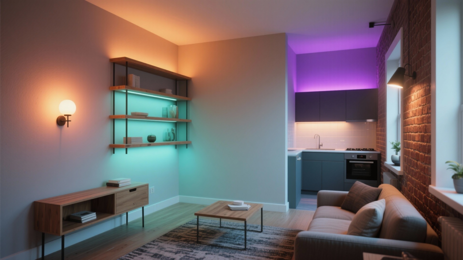 Small Room Feels Flat? Colored Wall Lights That Add Depth