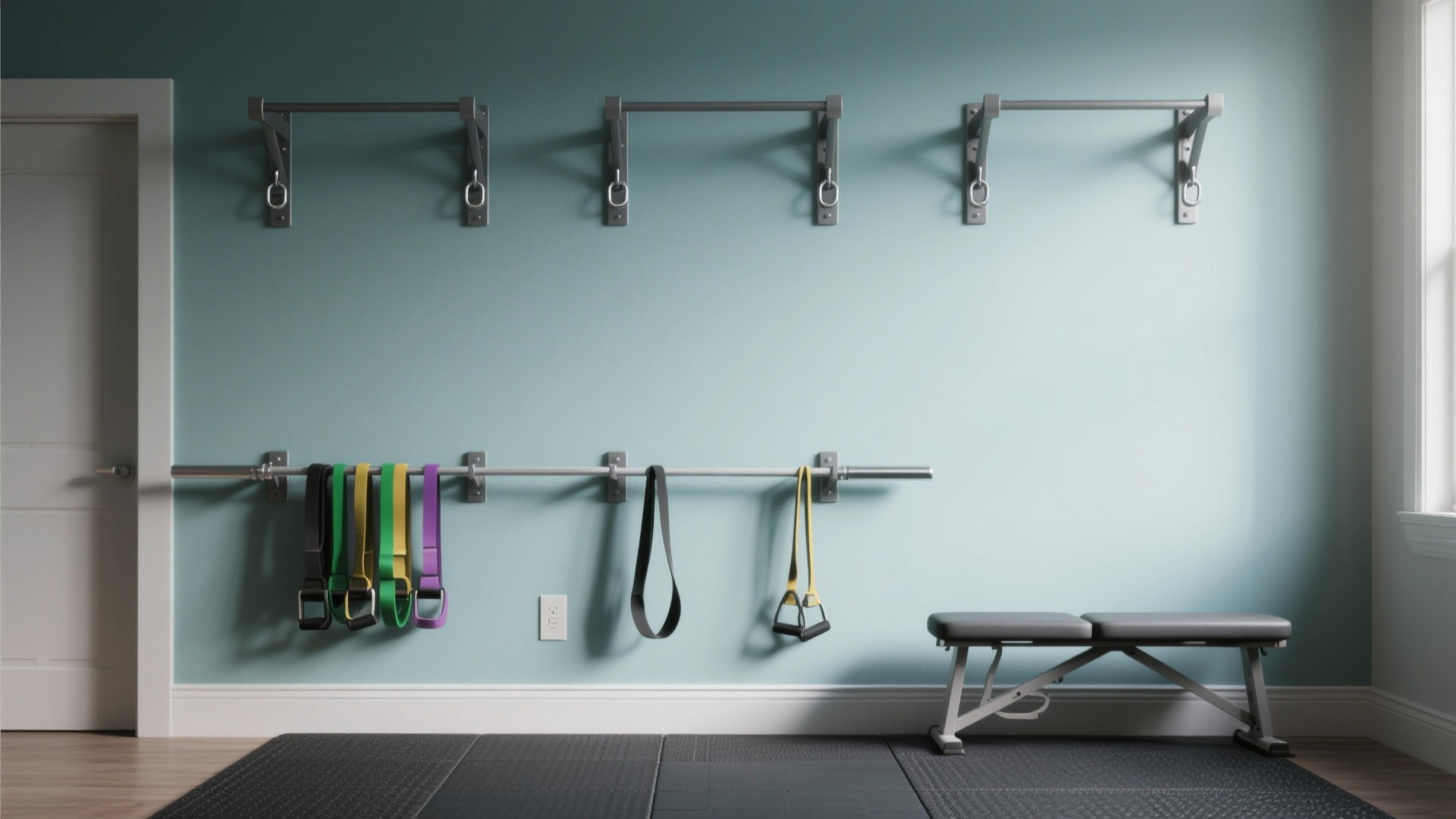 DIY Resistance Band Wall Anchor: Safe, Ergonomic Home Gym Layout