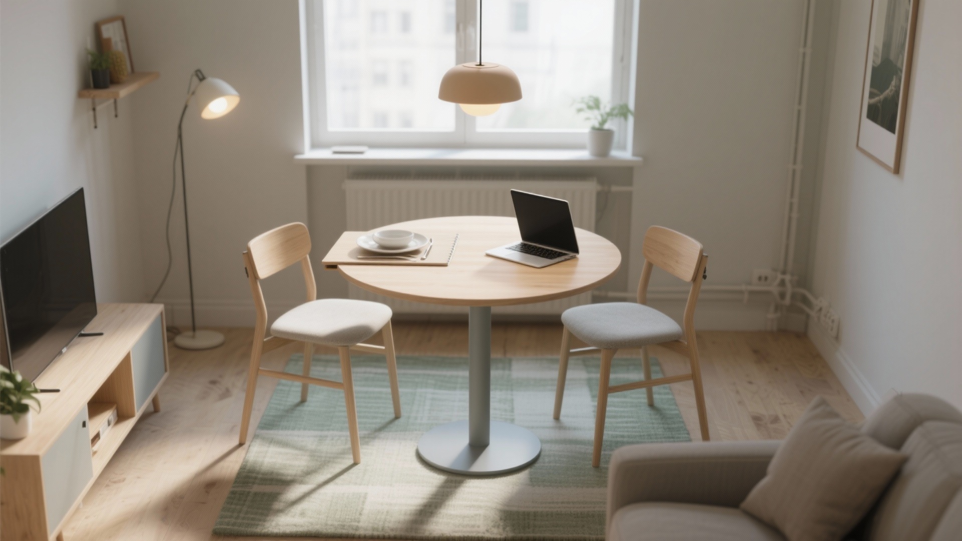 Drop-Leaf Small Round Table Ideas for Compact Spaces