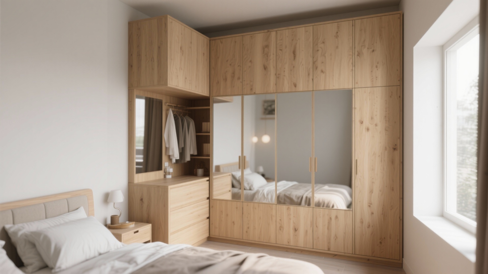 5 Room Wooden Almirah Design Ideas