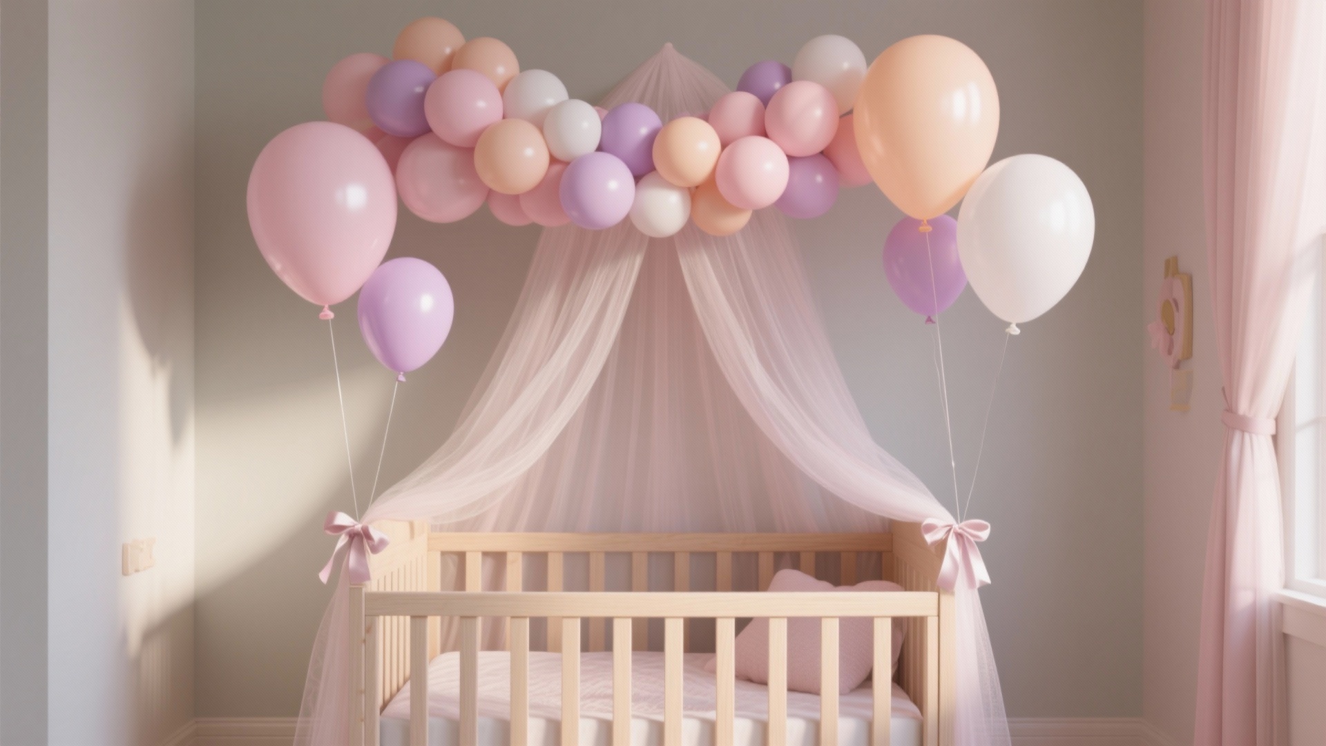 5 Baby Girl Birthday Balloon Decoration Ideas