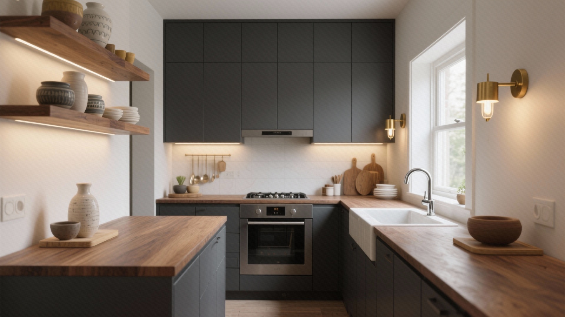 Dark Grey Kitchen Cabinets in a Small Kitchen? 5 Ways to Keep It Bright