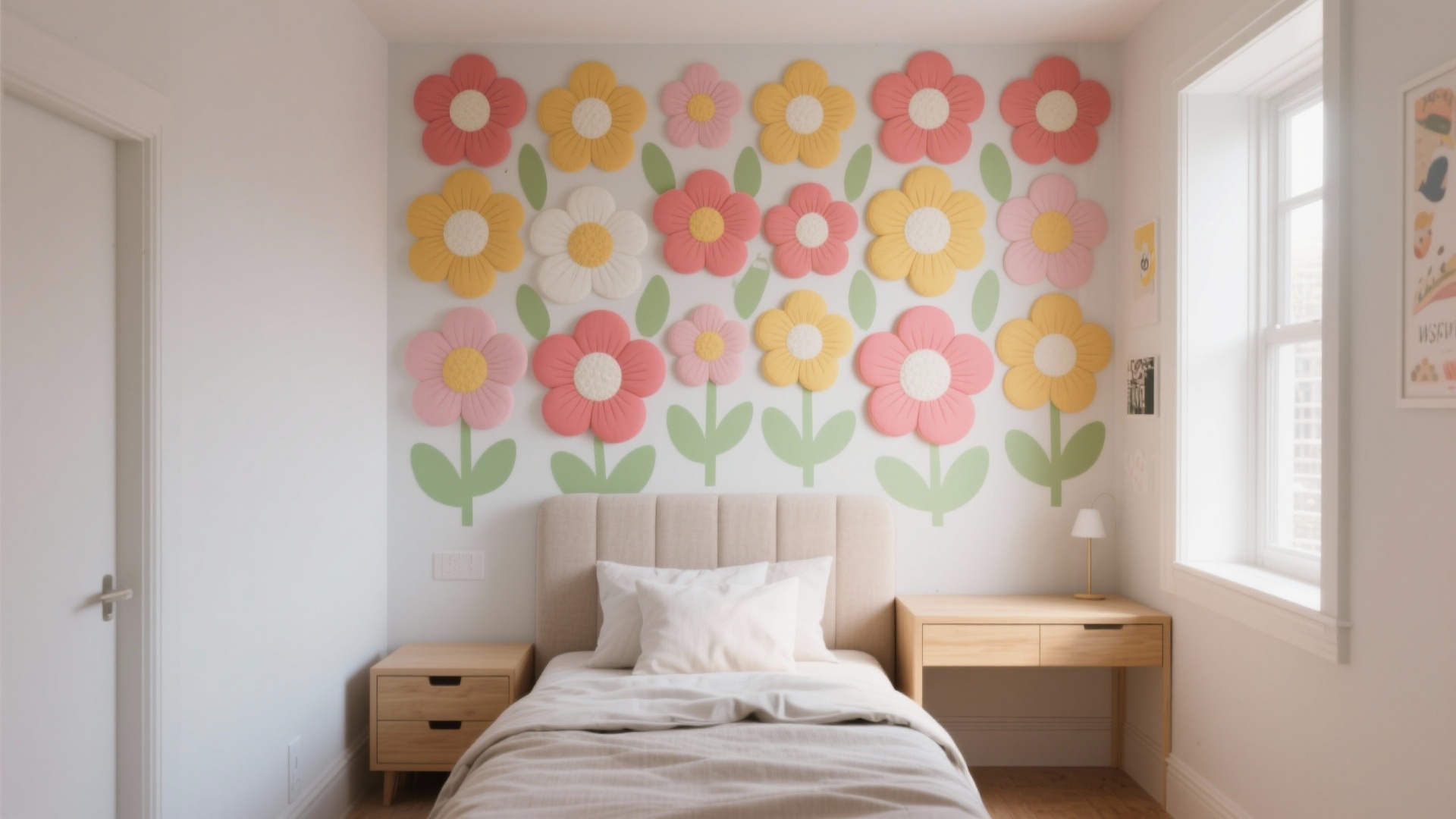 Pop Flower Design on Wall: 5 Bold Ideas