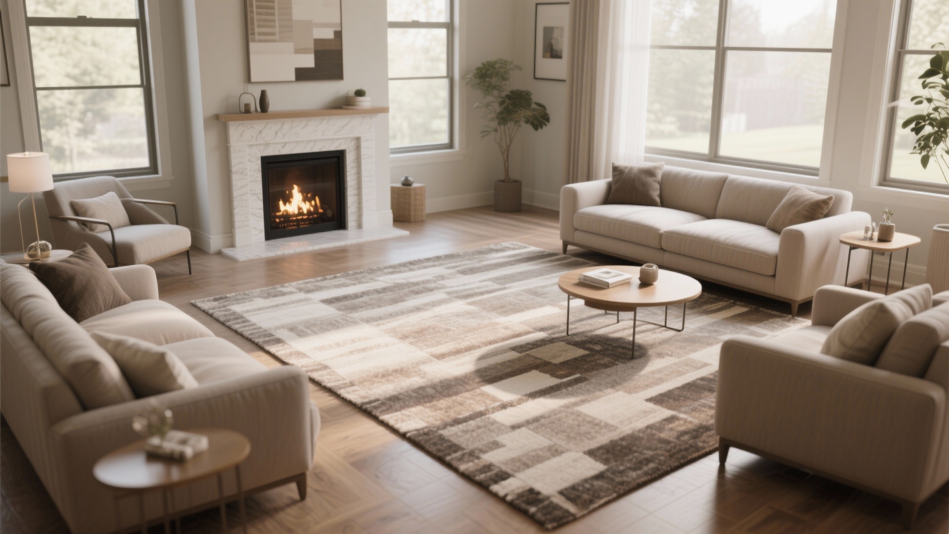 10 Living Room with Corner Fireplace Ideas