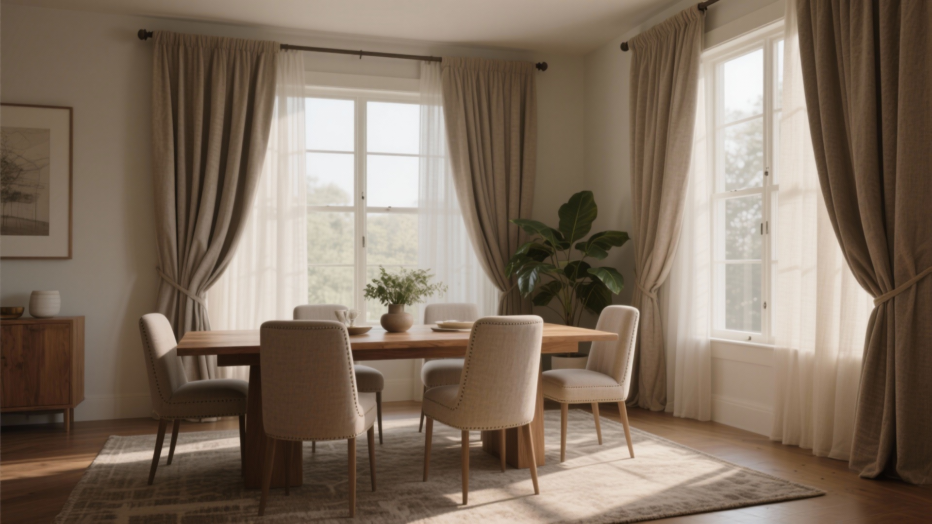 144 x 81 Dining Room Curtains: How Many Panels Look Right?