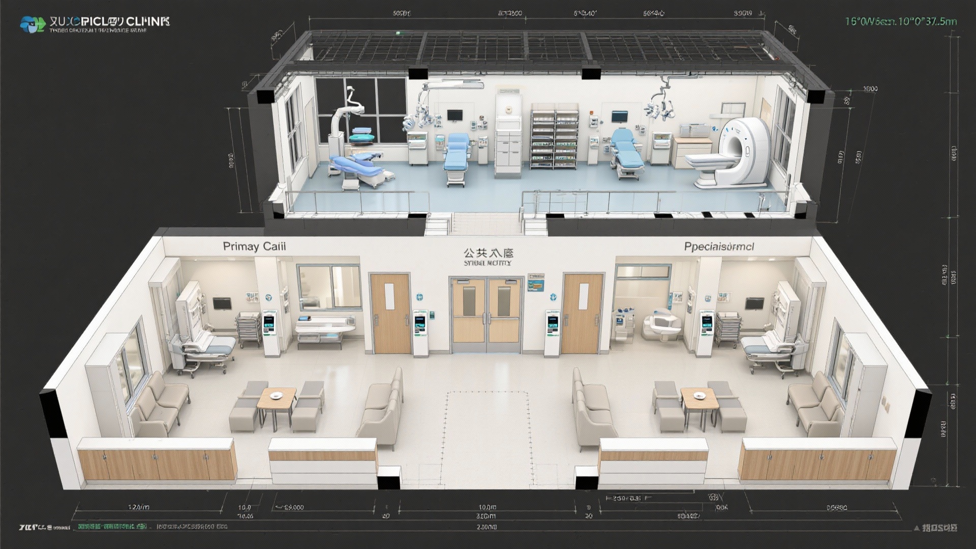Two-Storey Hospital Floor Plan: Flow as Clinical Software