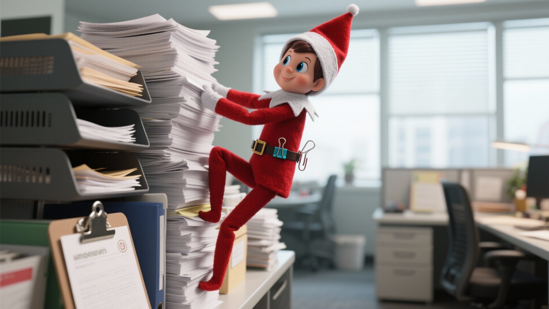 Elf on the Shelf Office Ideas When the Office Feels Boring
