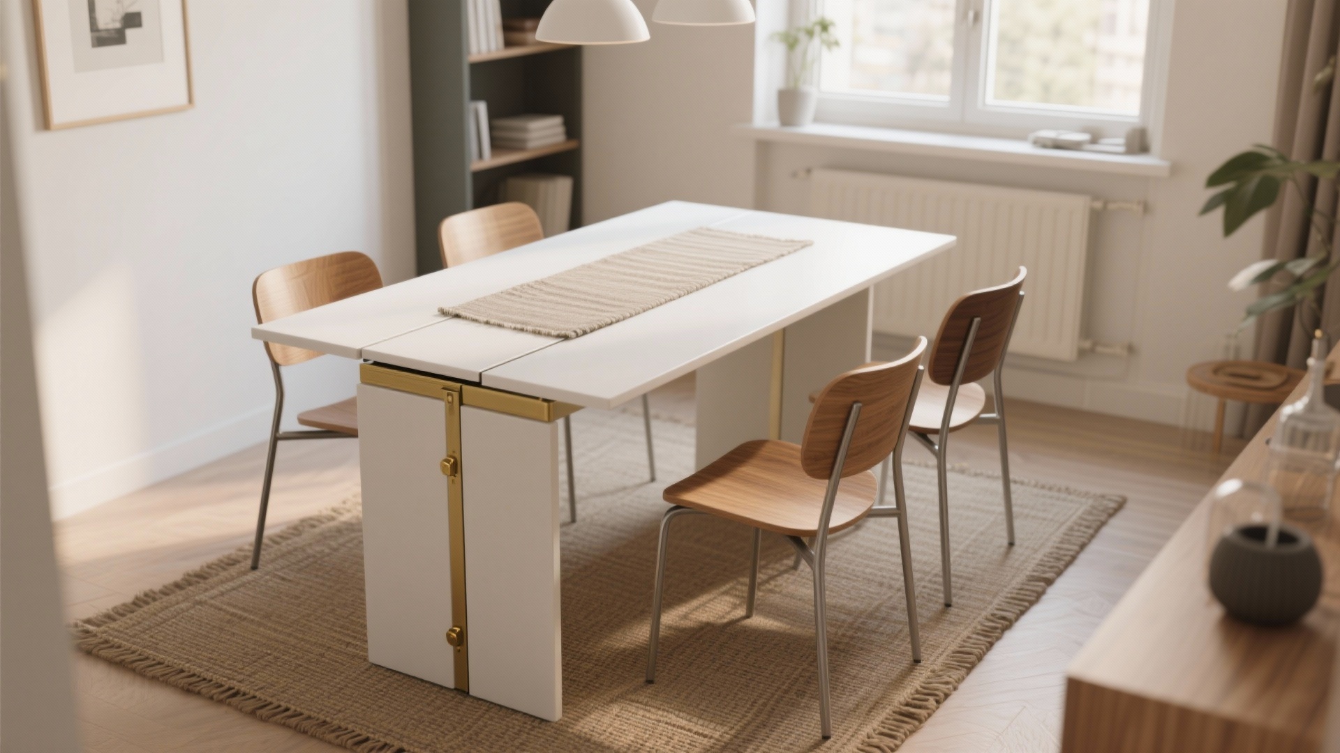Small Dining Area? Try a White Extendable Dining Table
