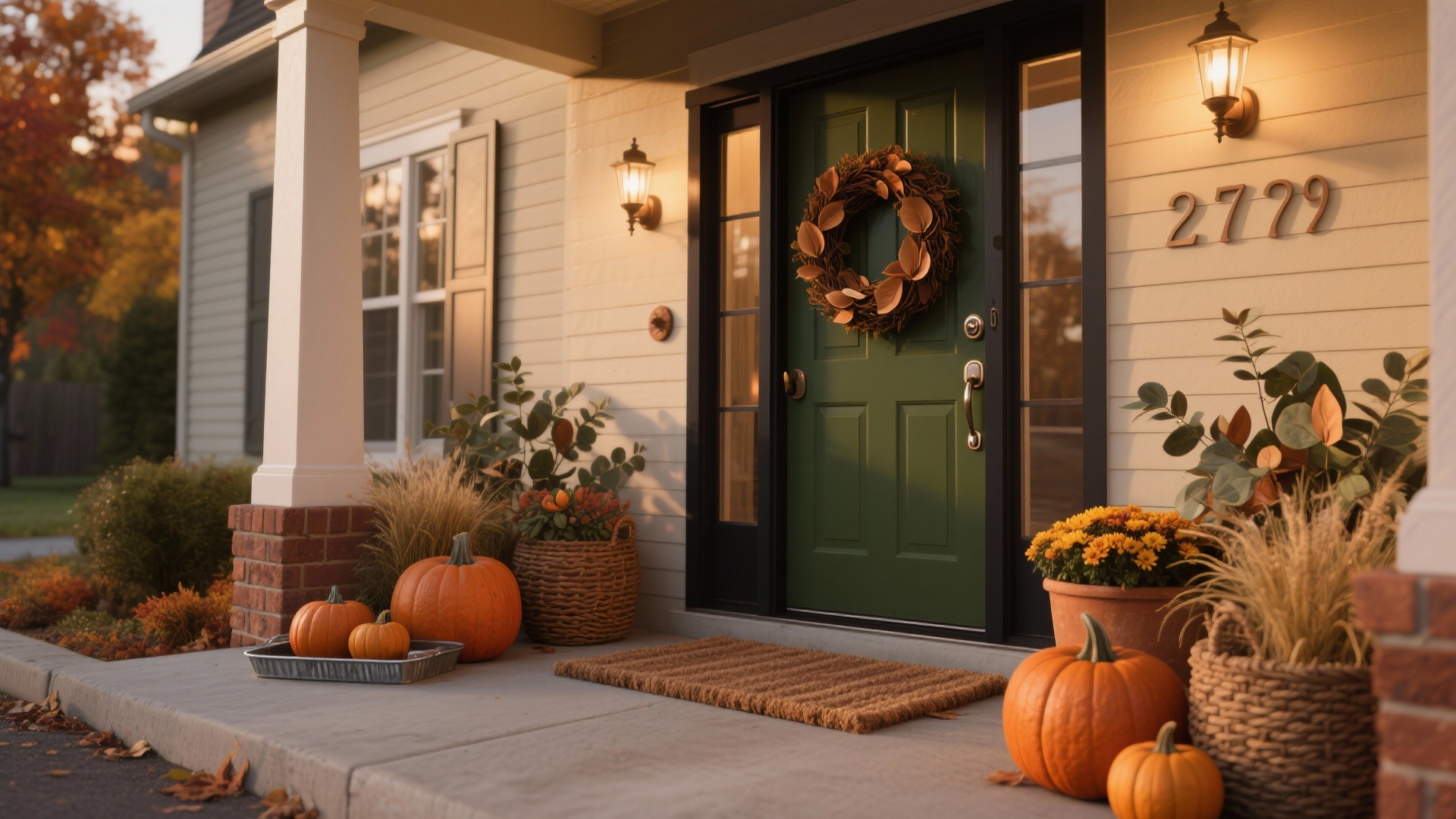 Front Door Looks Dull? Fall Front Door Decor That Adds Warmth