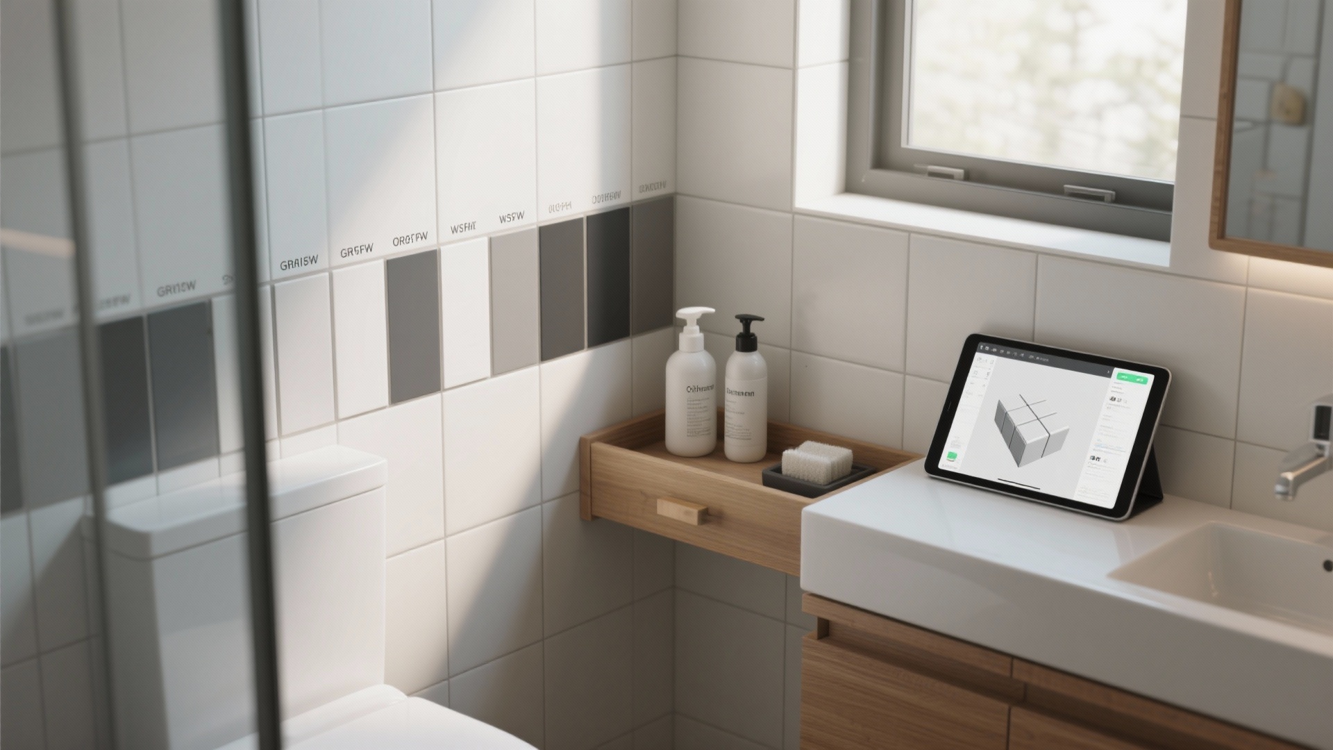 White Tile Gray Grout Bathroom: 5 Design Ideas
