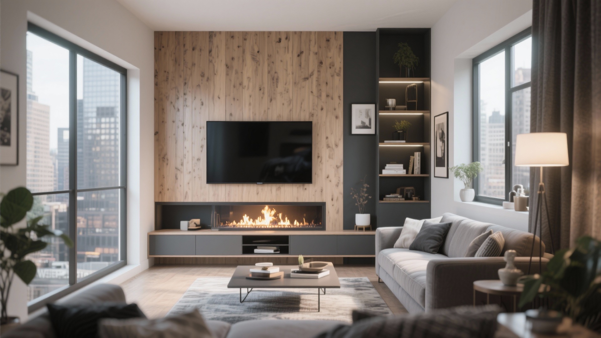 10 Living Room with Corner Fireplace Ideas