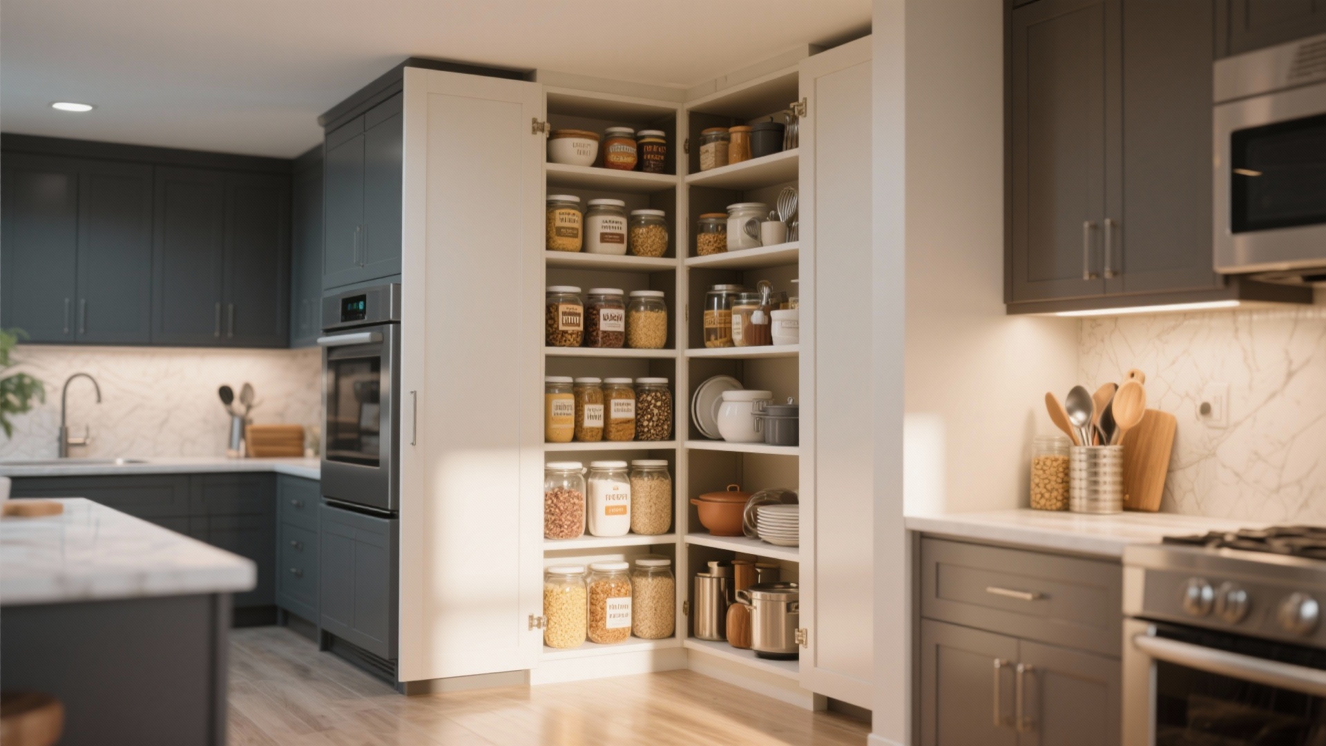 10 Corner Kitchen Pantry Ideas for Smart Storage