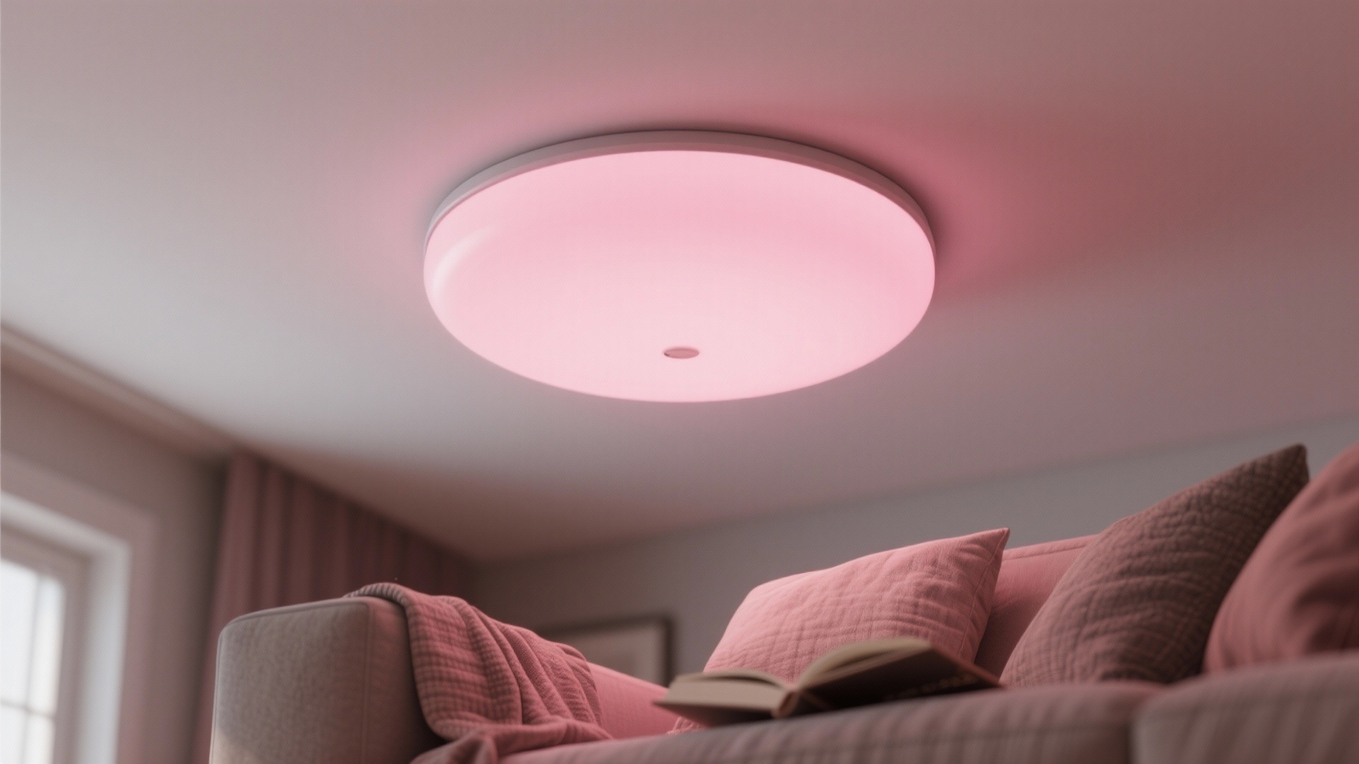Small Room Feels Dull? Try Pink Ceiling Lights That Add Warmth