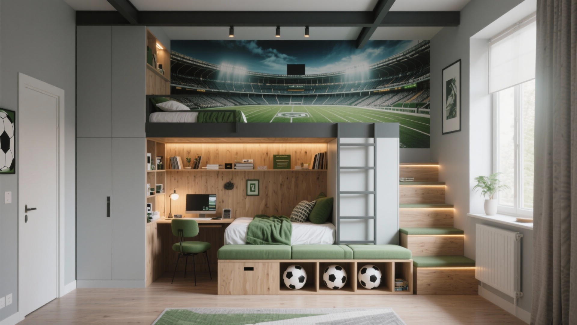 Football Bedroom Feels Cramped? 5 Space-Smart Ideas