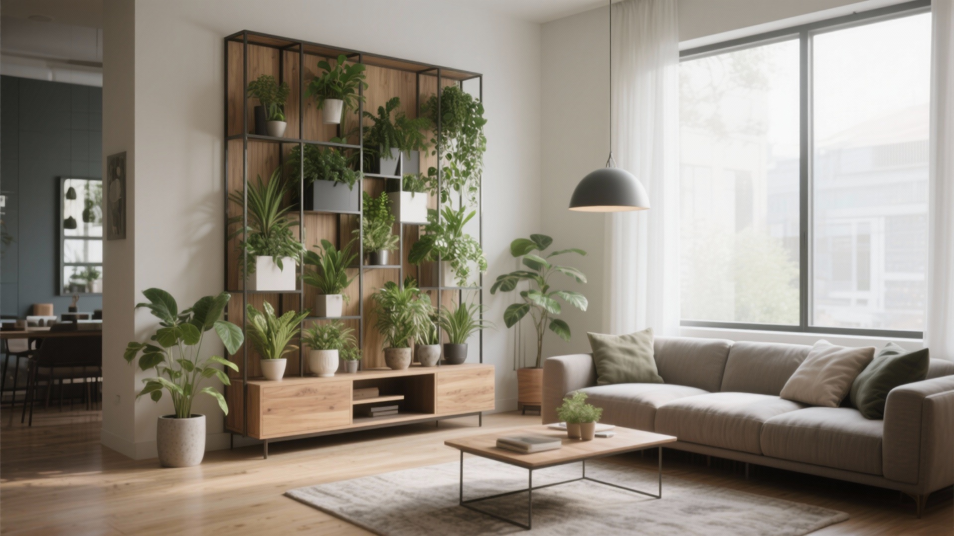 Open Living Room Feels Messy? 10 Freestanding Wall Ideas